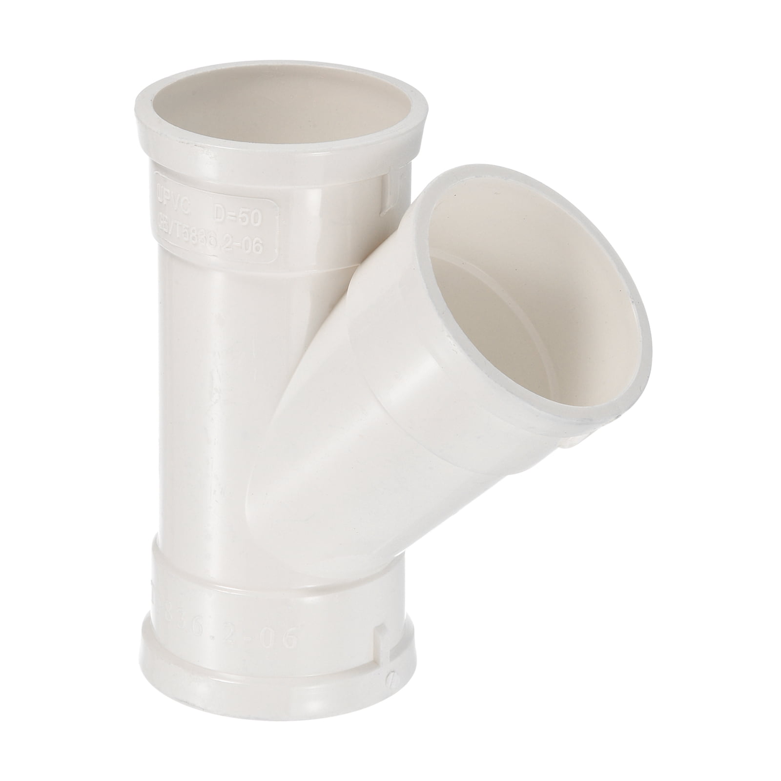 Uxcell Duct Hose Connector 3 Ways Wye Pipe Splitter, 2 Inch, White ...