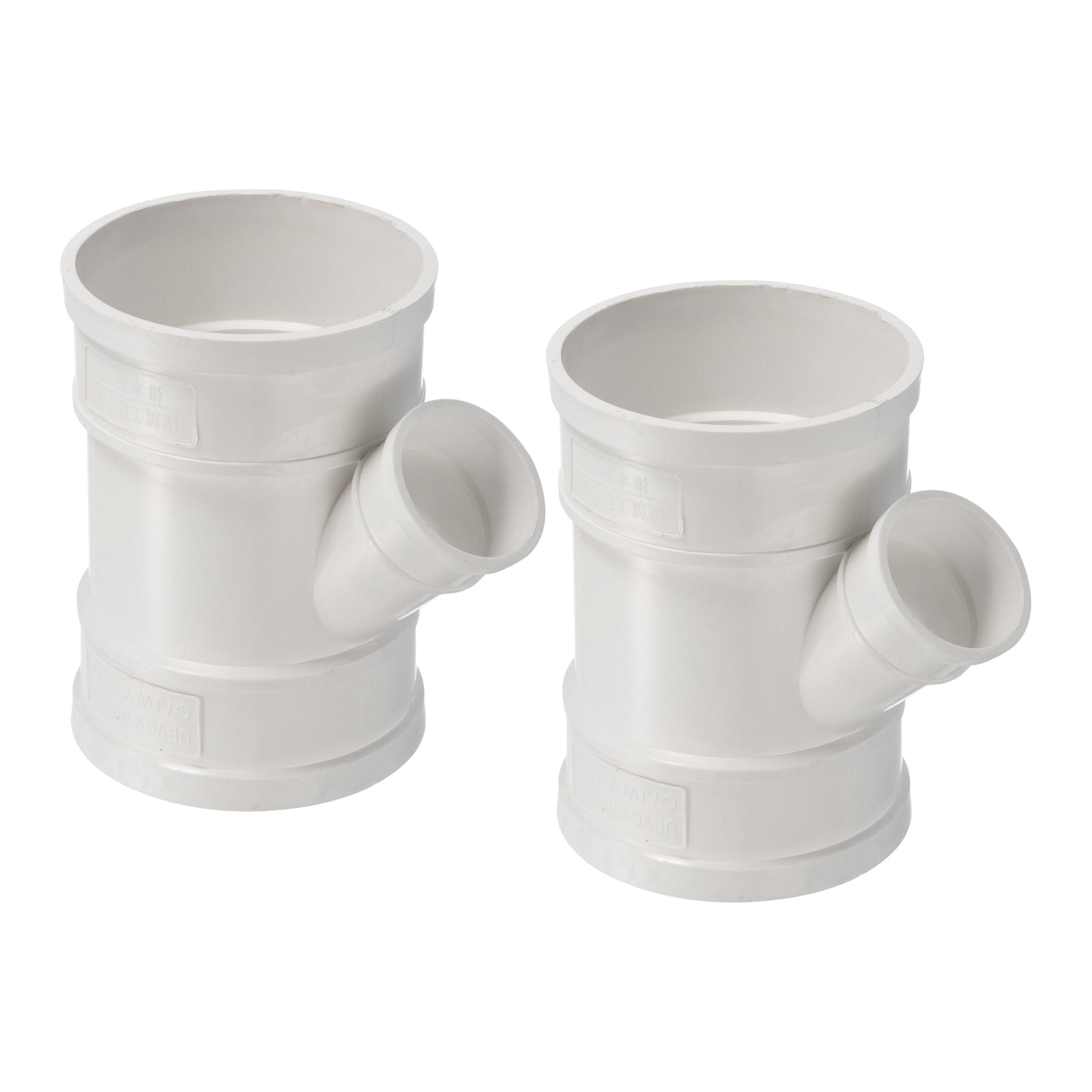 Uxcell Duct Hose Connectors 3 Ways Wye Pipe Splitters, 4" to 2", White ...