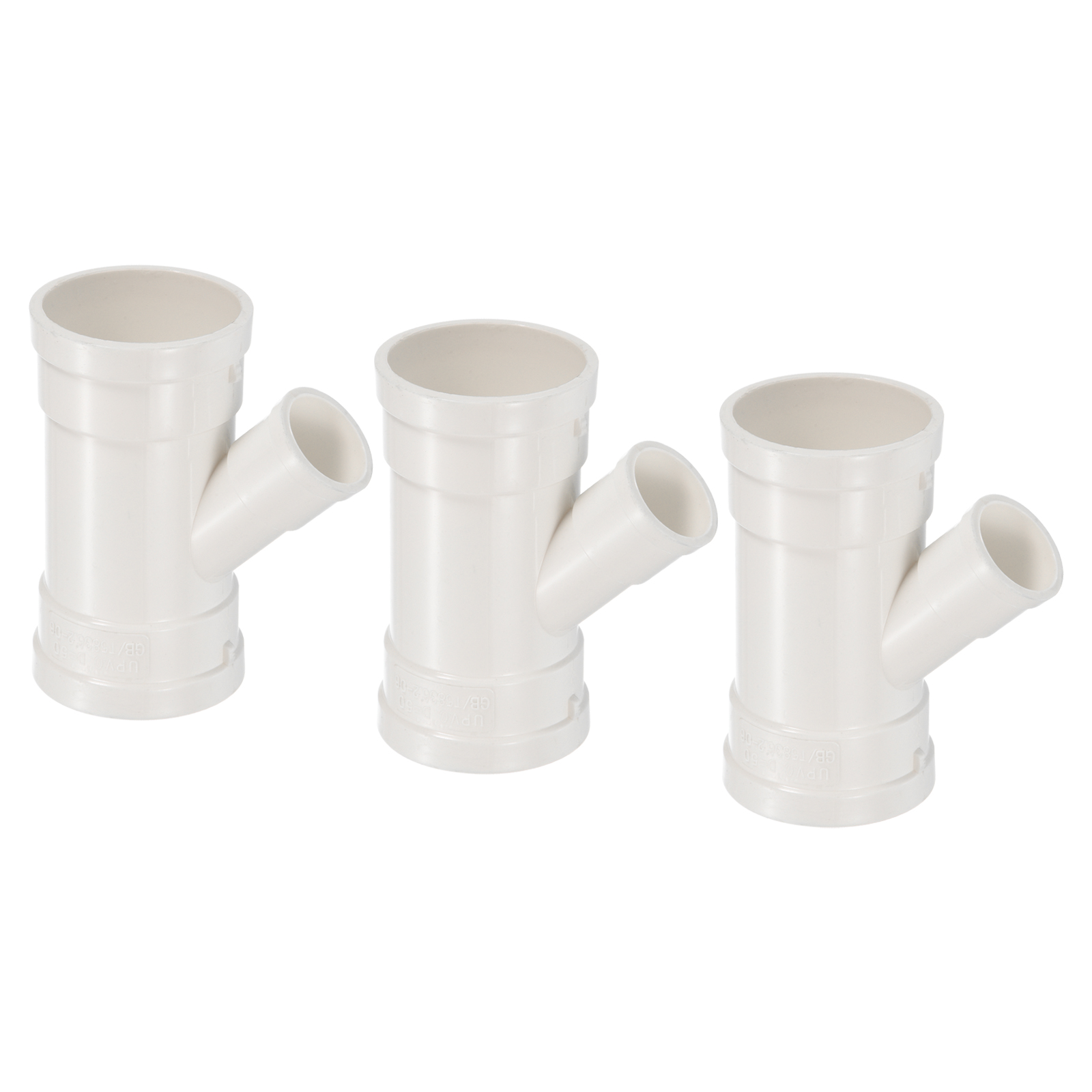 Uxcell Duct Hose Y Shaped Connector Wye Pipe Splitters, 2" to 1", White ...