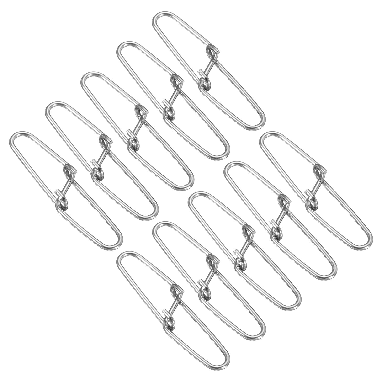 Uxcell Duo-Lock Snaps, 110LBS Swivel Slid Rings Fishing Tackle Kit, 100 ...