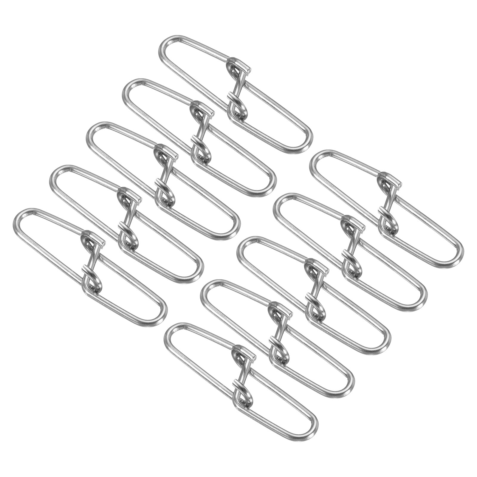 Uxcell Duo-Lock Snaps, 55LBS Swivel Slid Rings Fishing Tackle Kit, 100 ...