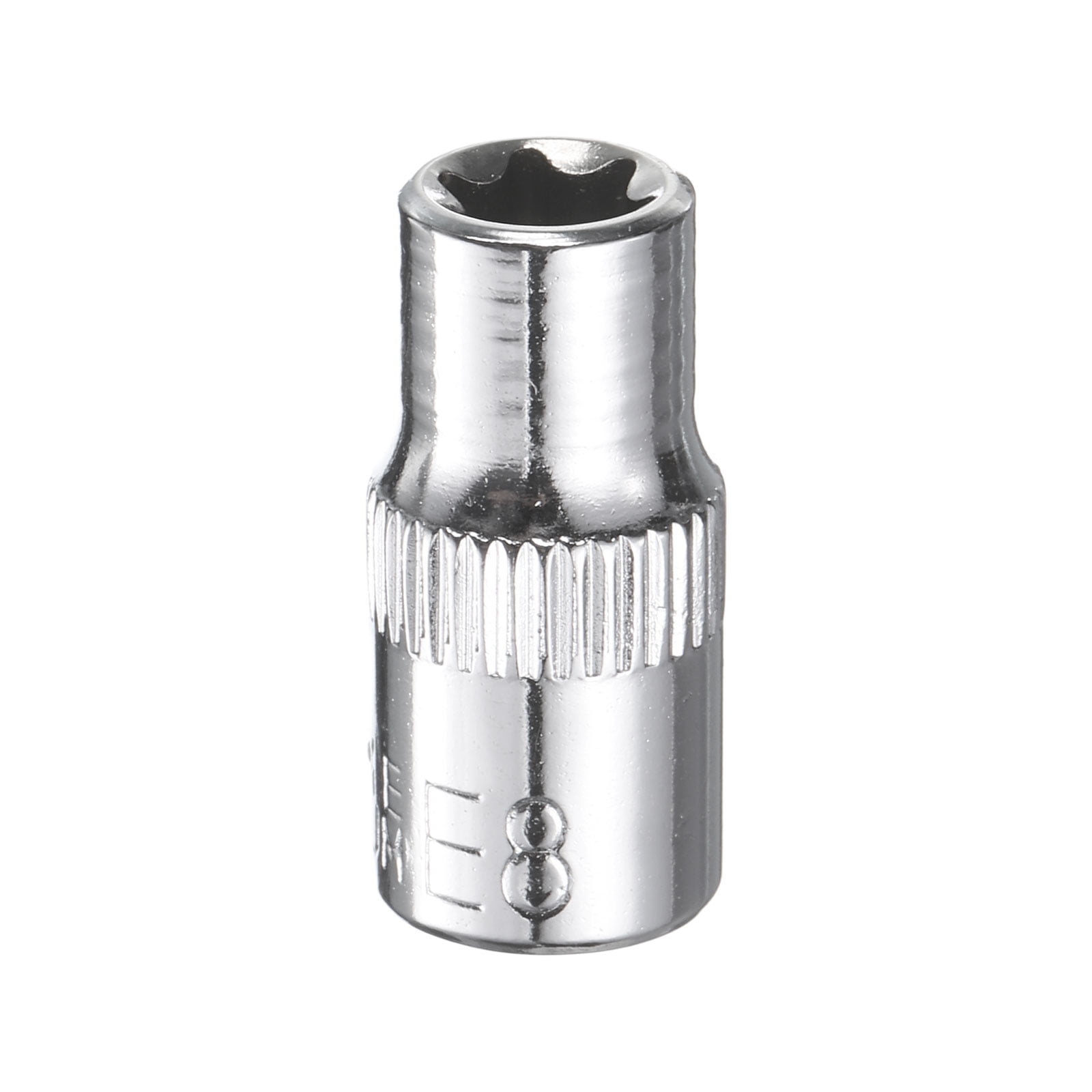 Uxcell E-Torx Socket 1/4" Drive E8 Star Socket 1" Length 6 Point Spline ...