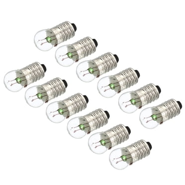 Uxcell 3.8V E10 Warm Yellow Light Mini Incandescent Bulbs with Box 1 ...