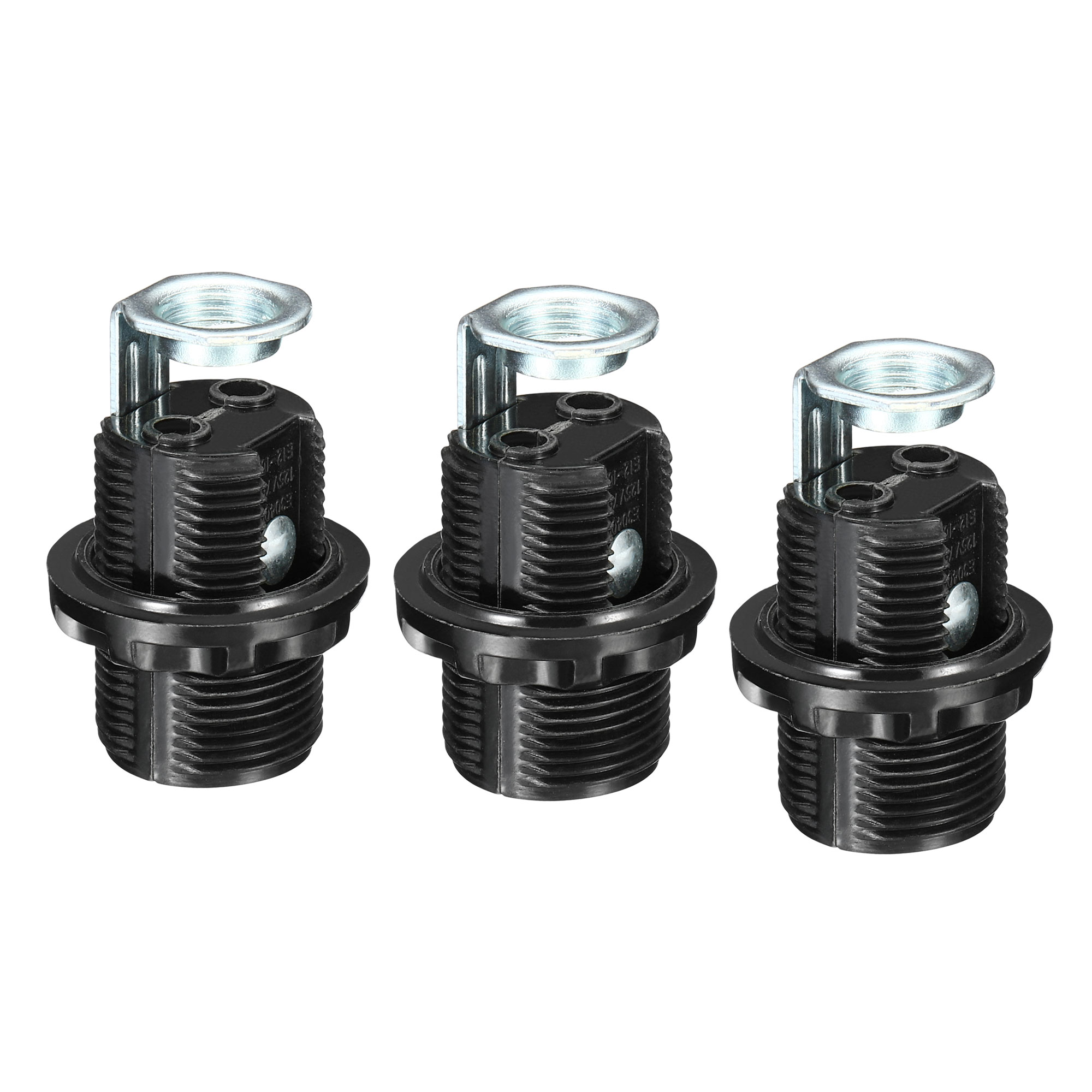 Uxcell E12 Bulb Holder Light Socket, 3 Pack Screw Fully Thread LED Bulb ...