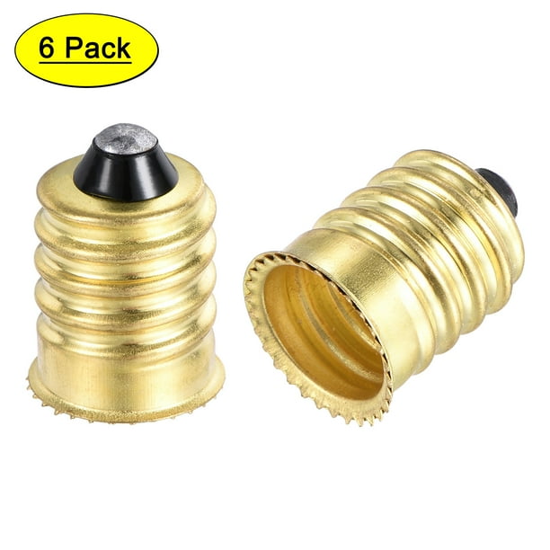 Uxcell E14 to E12 Lamp Base Converter Light Socket Adapter Gold 6 Pack ...