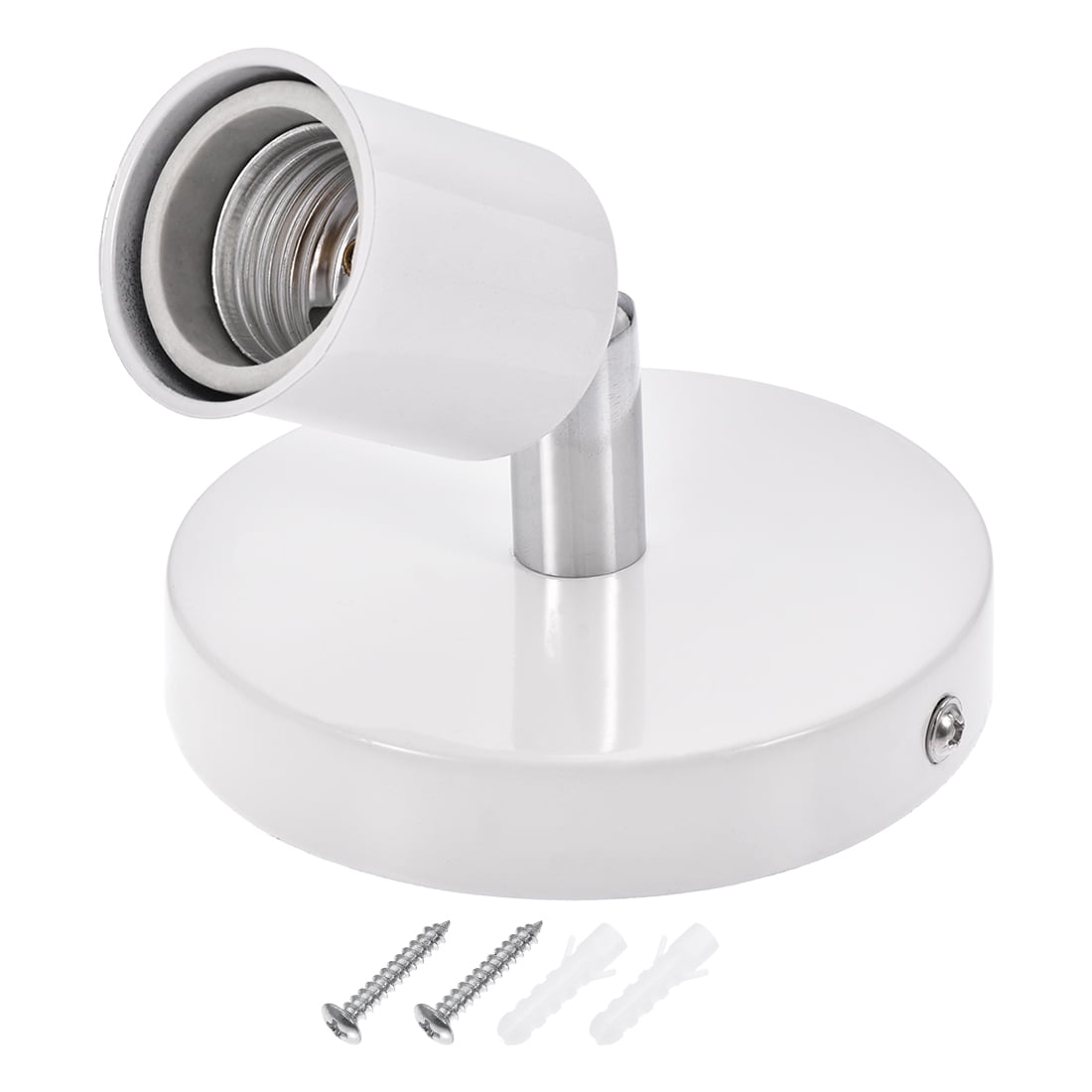 Uxcell E27 Bulb Socket for Wall Sconce Lamp Adjustable 100mmx20mm White ...
