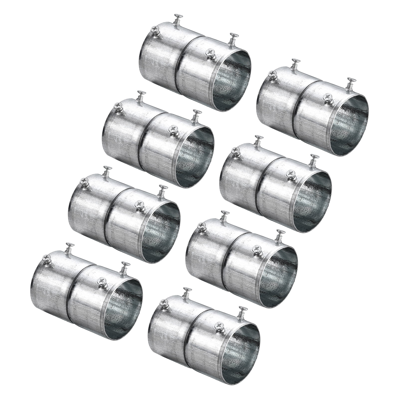 Uxcell EMT Coupling, 50mm(2") Set Screw Coupling 77mm Conduit Fittings 0.9mm Thick, 8 Pack ...