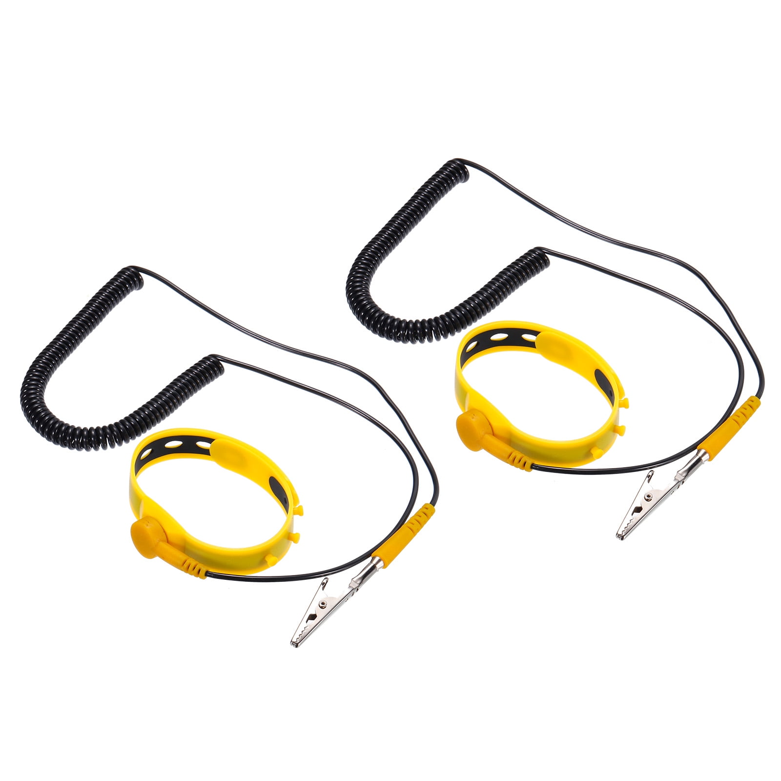 Uxcell ESD Anti Static Wrist Strap 2Pcs 7.87ft Adjustable Antistatic ...