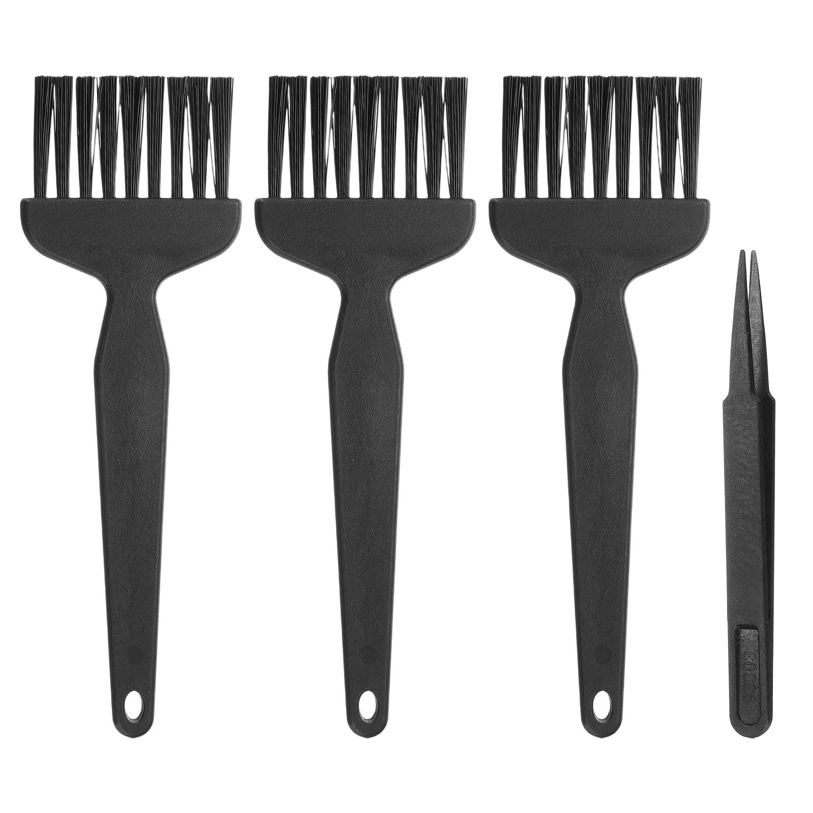 Uxcell ESD Brush, 3Pcs Electronic Cleaning Brush Set with Tweezers Anti ...