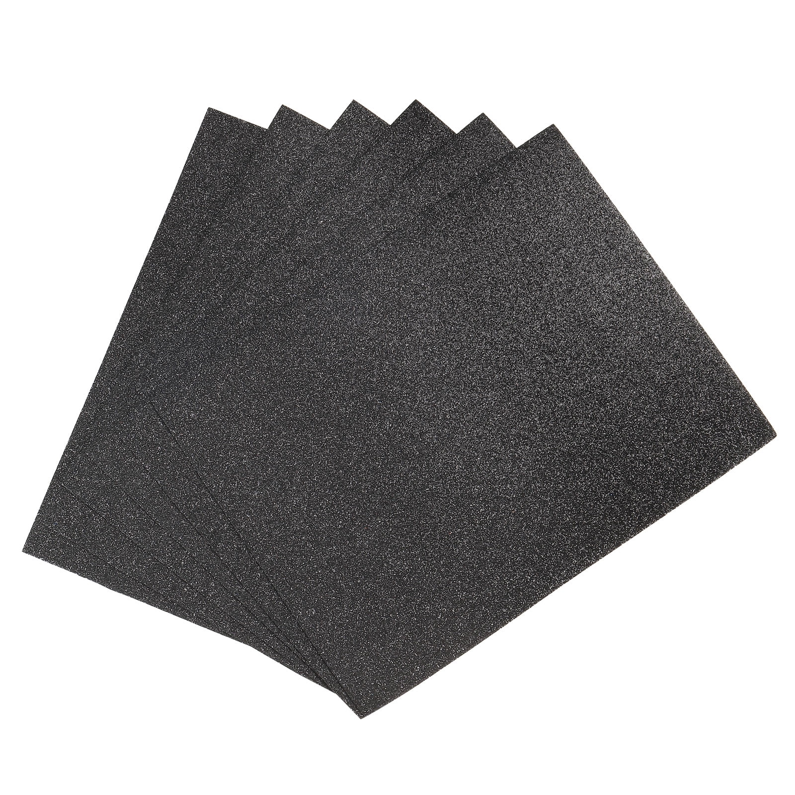Uxcell EVA Foam Sheets Glitter Black 10.8 Inch x 8.5 Inch 2mm Thick ...