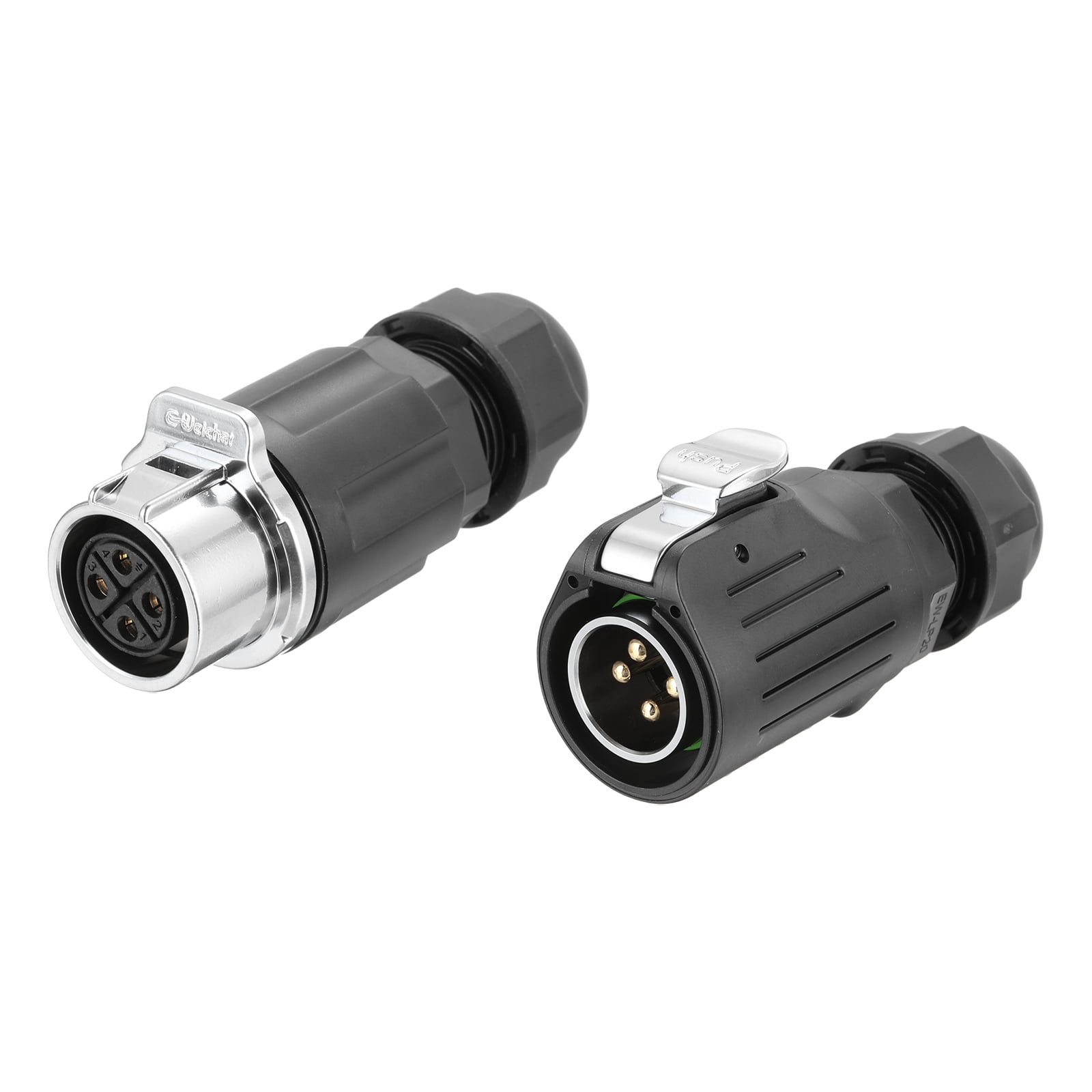 Uxcell EW-LP16 4Pin Industrial Waterproof Circular Connector Plug Type ...