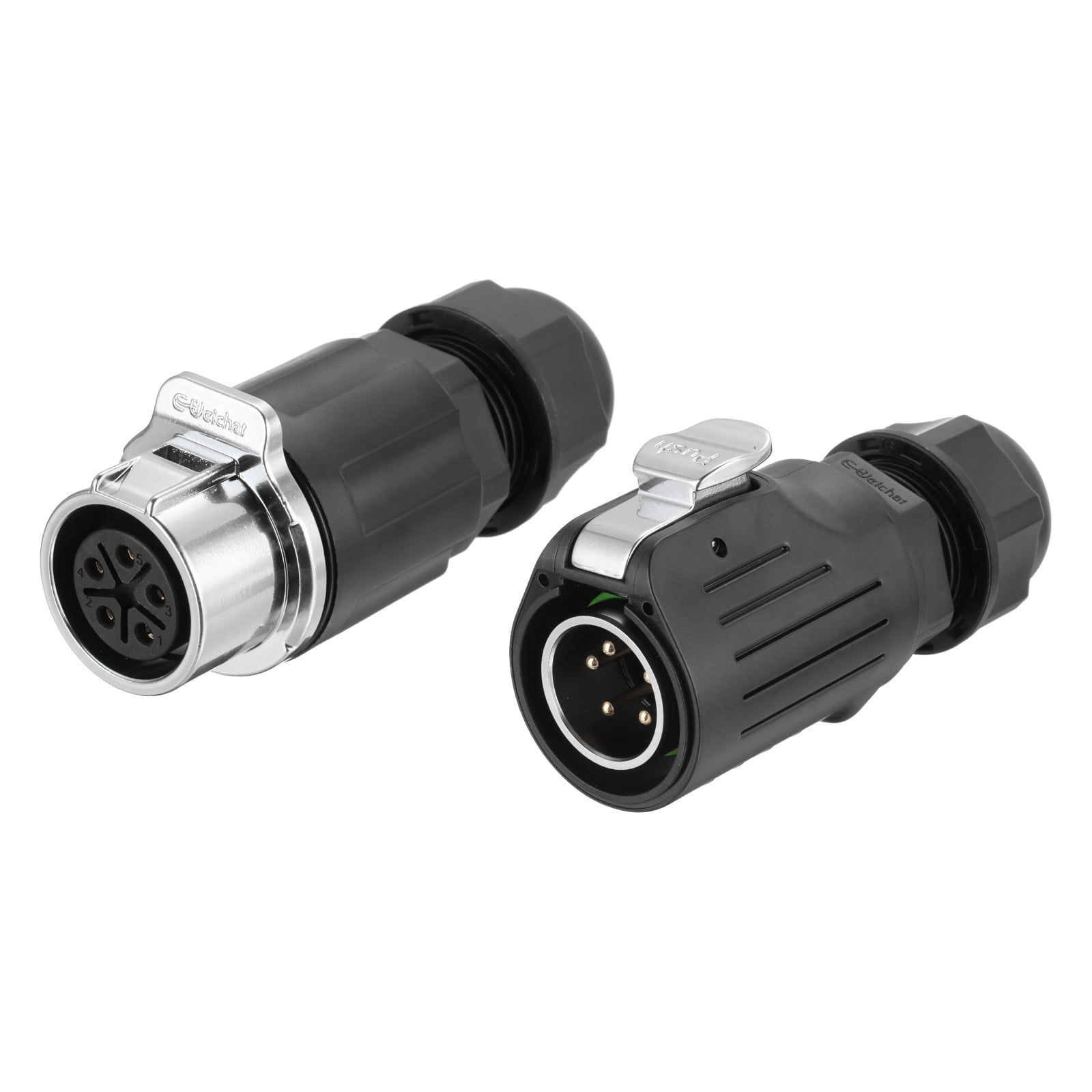 Uxcell EW-LP20 5Pin Industrial Waterproof Circular Connector Plug Type ...
