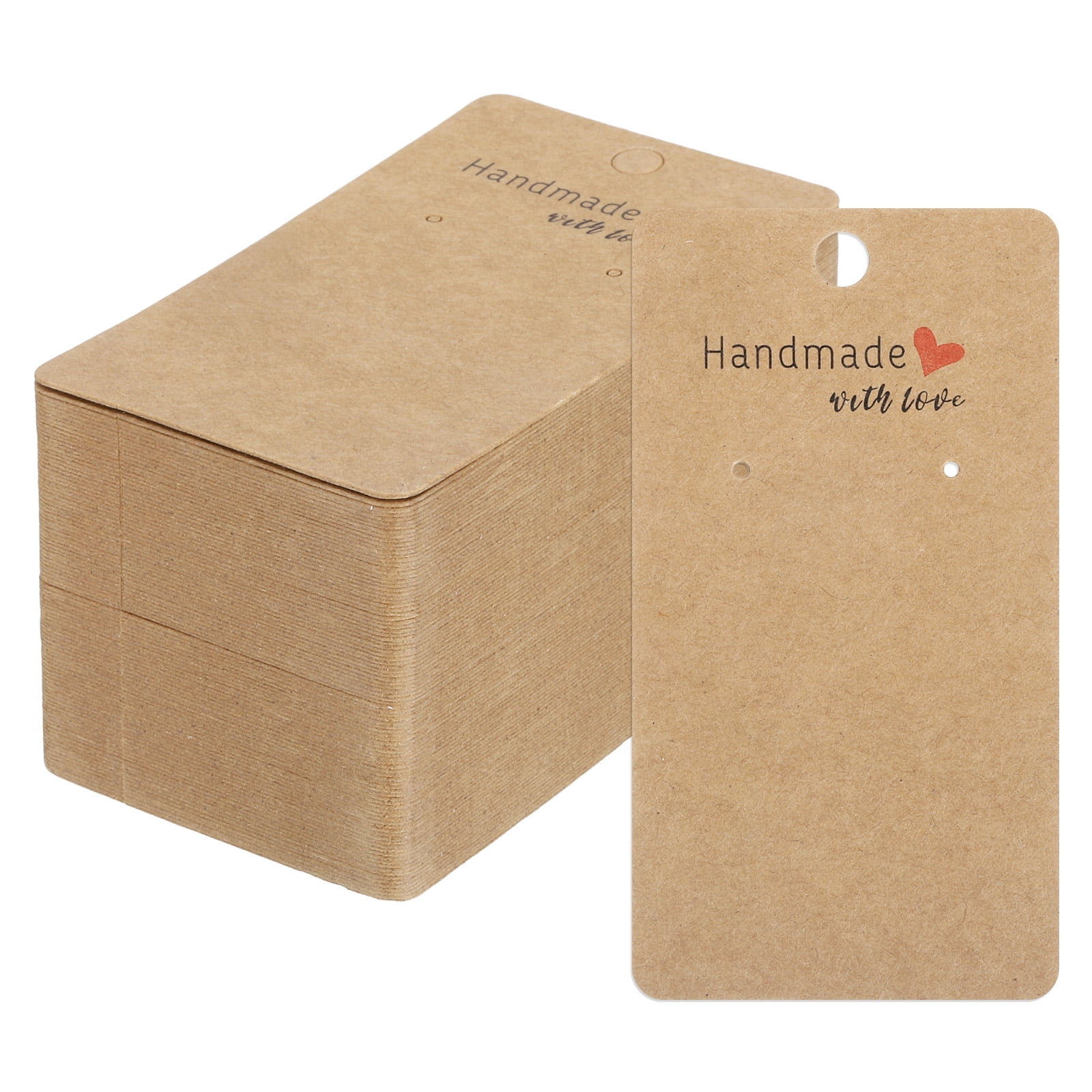 Uxcell Earring Display Cards Paper Earring Holder Blank Tags Rectangle ...