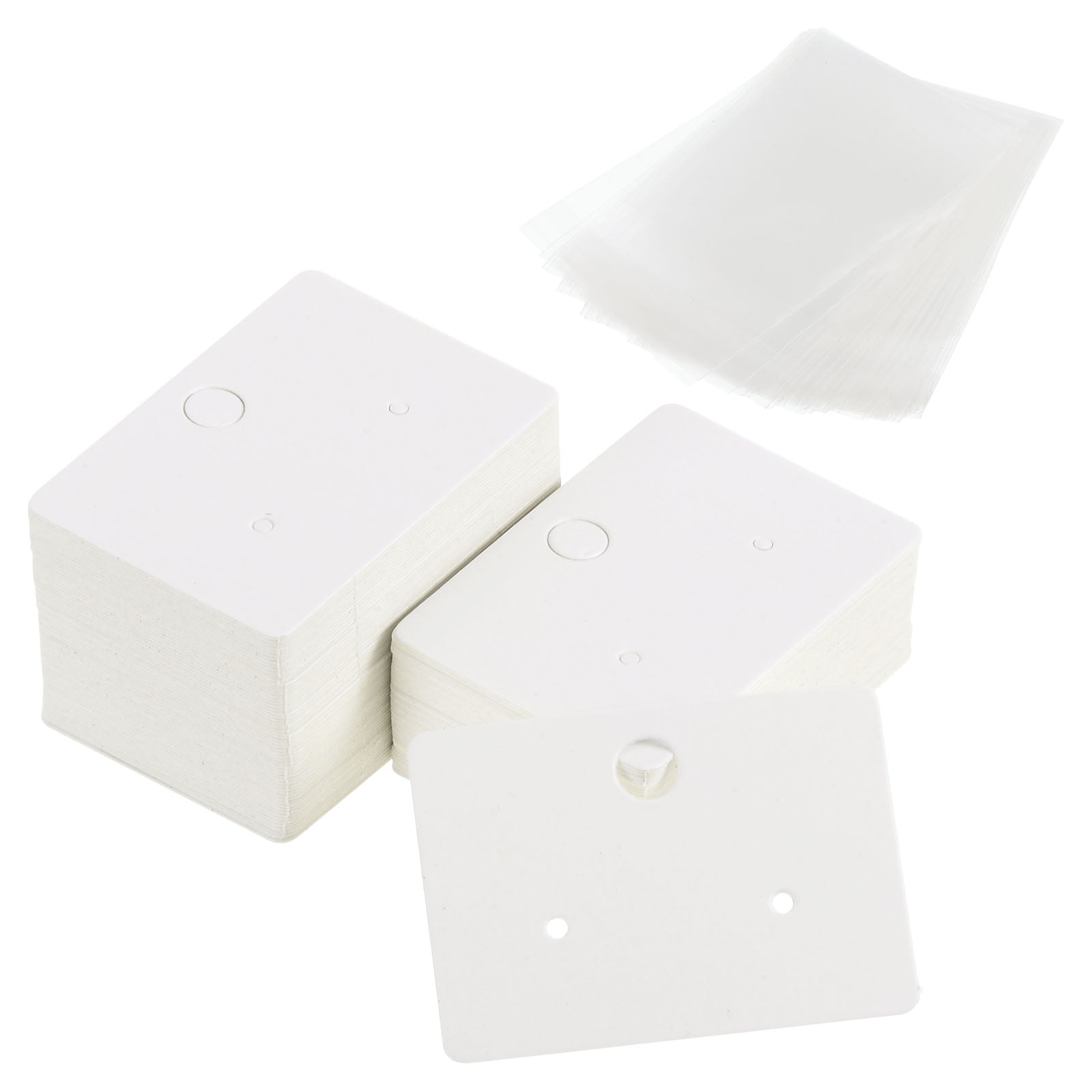 Uxcell Earring Display Cards Paper Earring Holder Blank Tags Rectangle ...