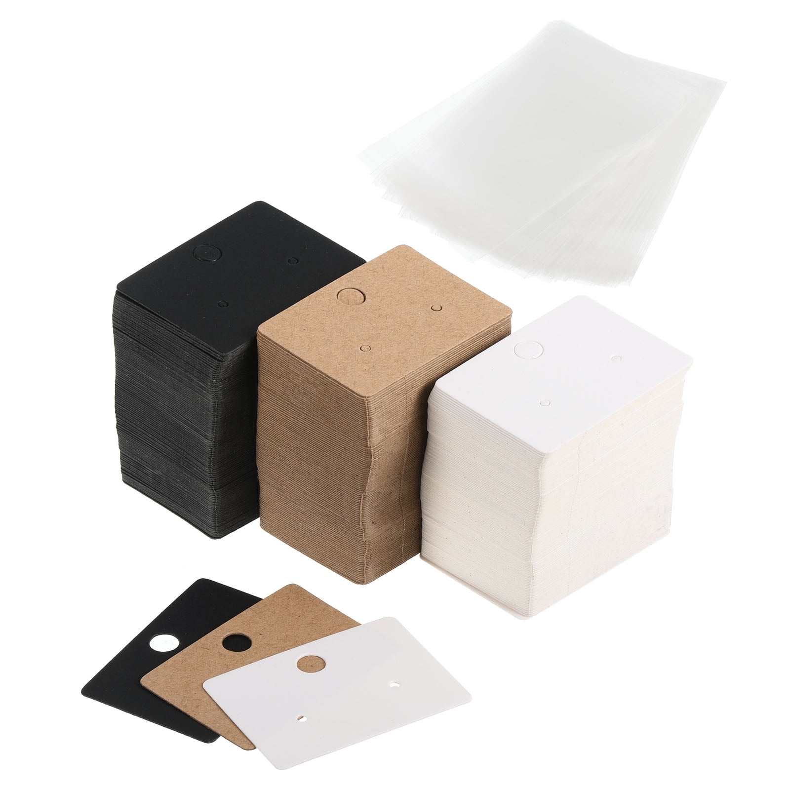Uxcell Earring Display Cards Paper Earring Holder Blank Tags Rectangle ...