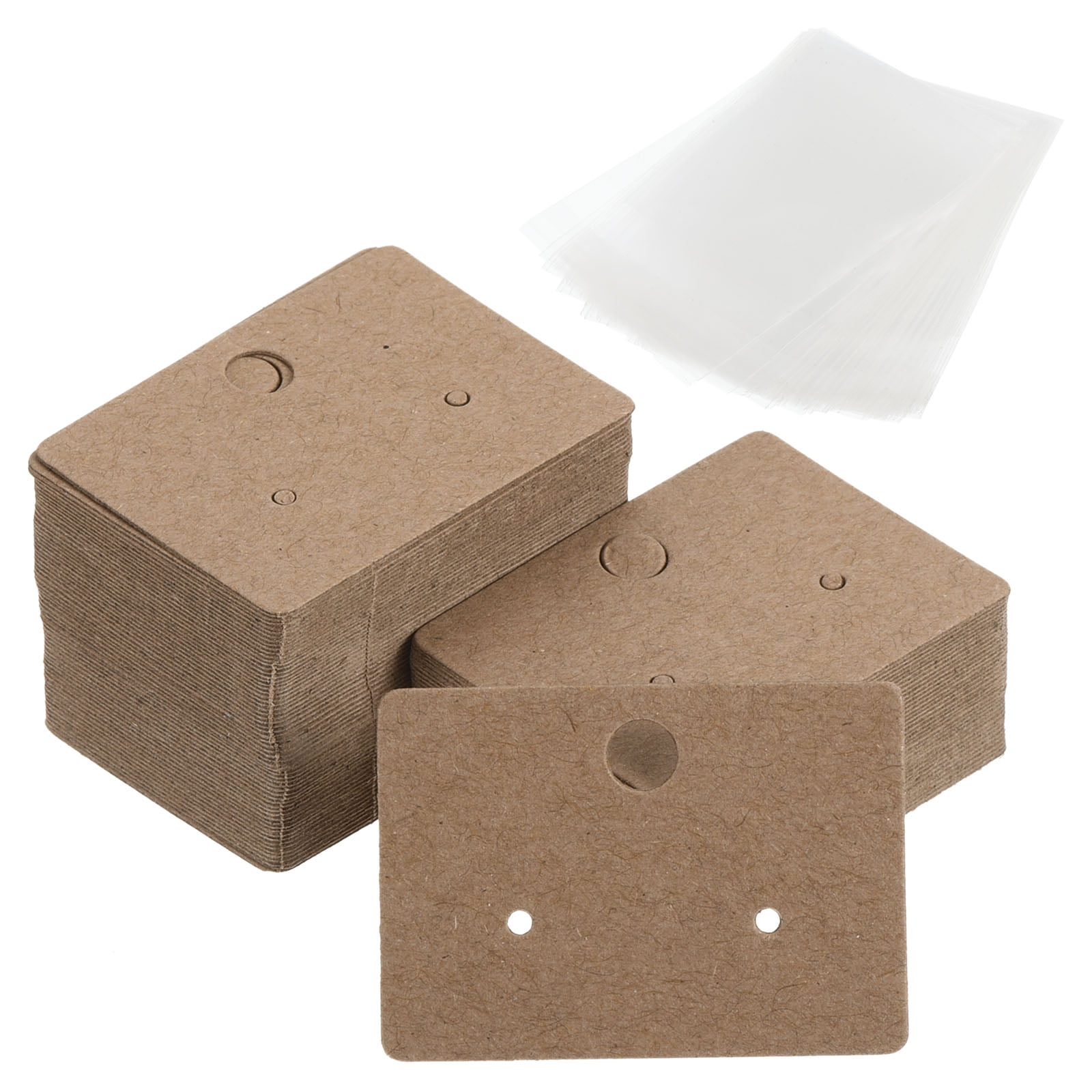 Uxcell Earring Display Cards Paper Earring Holder Blank Tags Rectangle ...