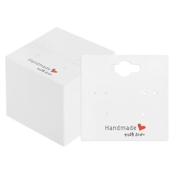 Uxcell 2" x 3.5" Earring Display Card Necklace Card Holder Blank Paper ...