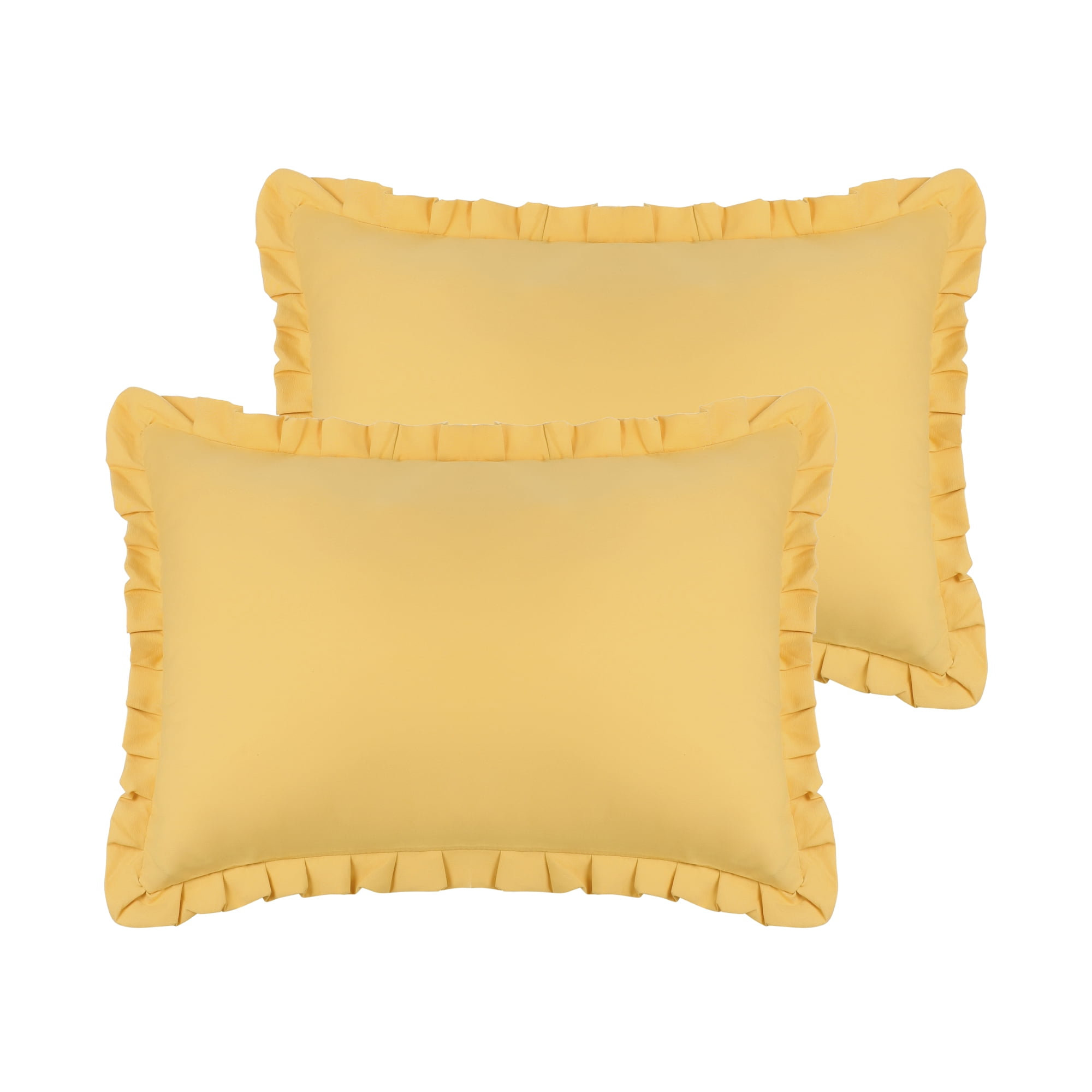 DRMHM Edge Ruffled Pillow Sham, 2 Pack Envelope Closure Pillow Covers ...