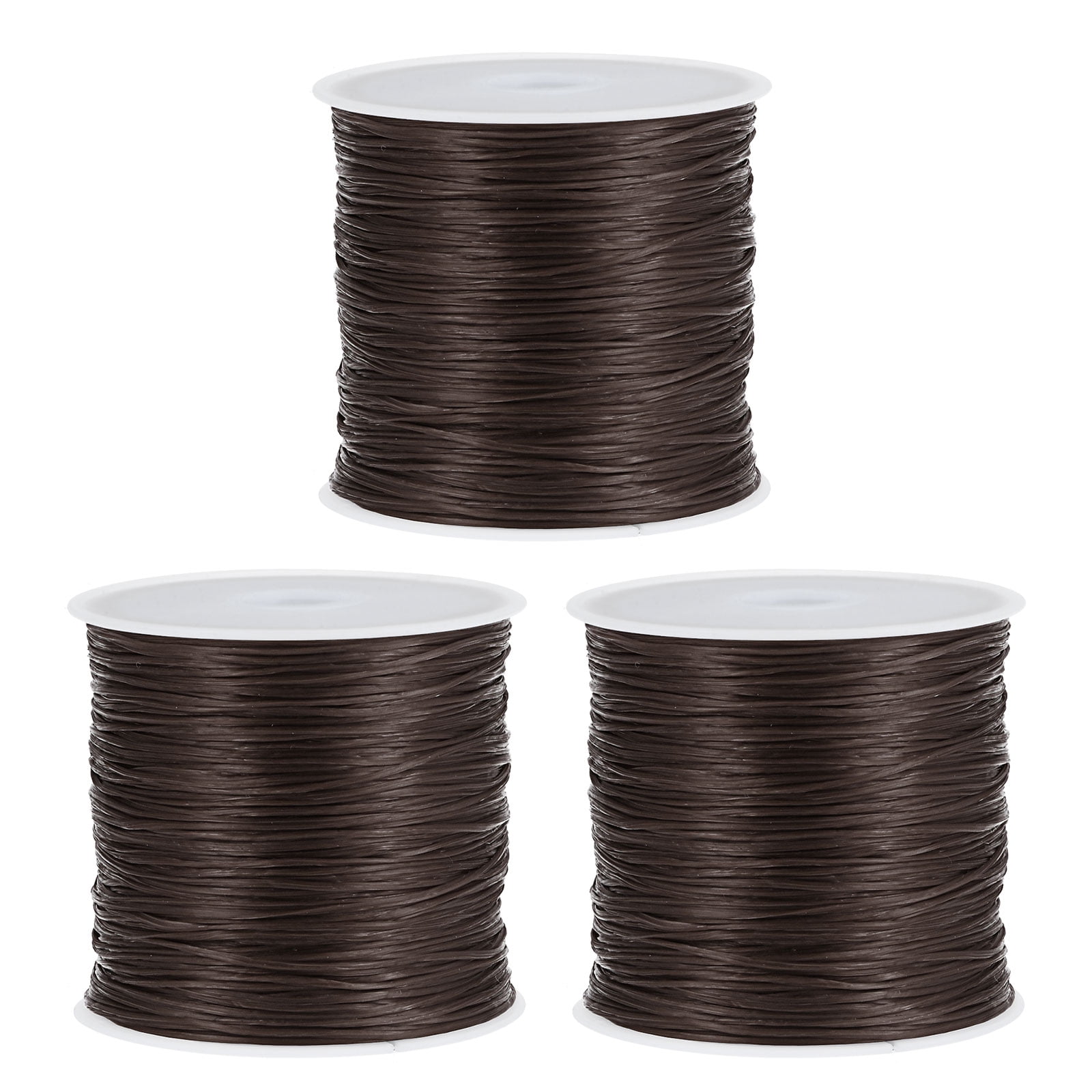 Uxcell Elastic Cord DIY Making Stretchy String Craft Wire, Brown, 3 ...