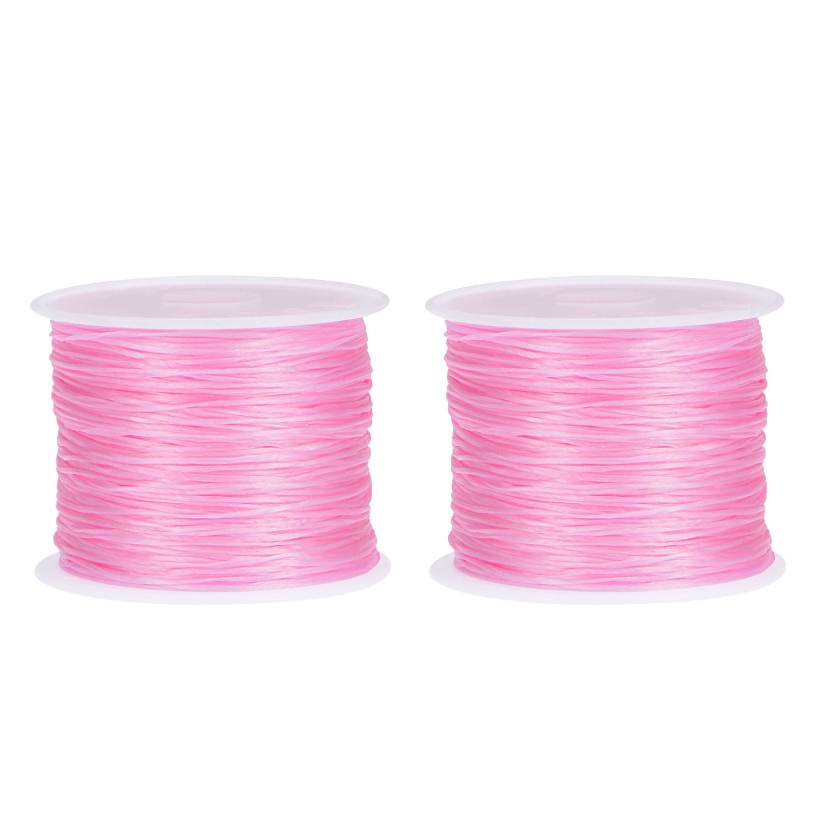 Uxcell Elastic Cord DIY Making Stretchy String Craft Wire, Dark Pink, 2 ...
