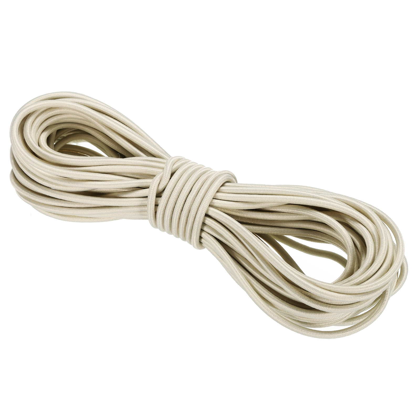 Uxcell Elastic Cord Heavy Stretch String Rope 1/8" 11 Yards White for ...