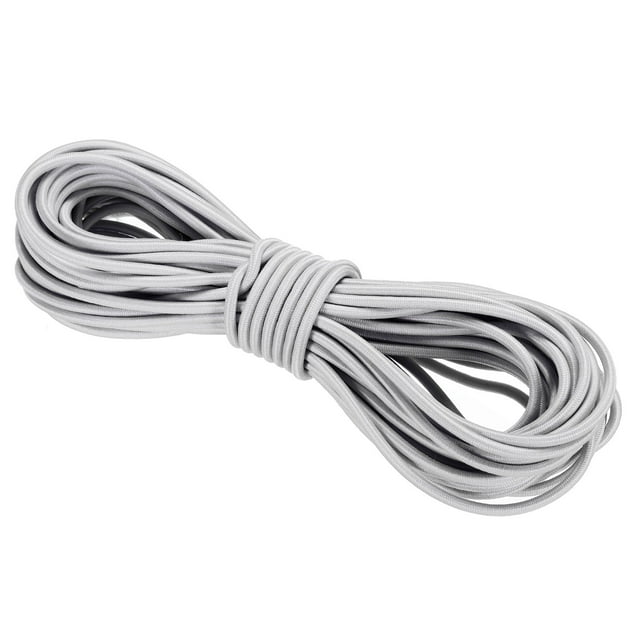 Uxcell Elastic Cord Heavy Stretch String Rope 1/8" 11 Yards White for ...