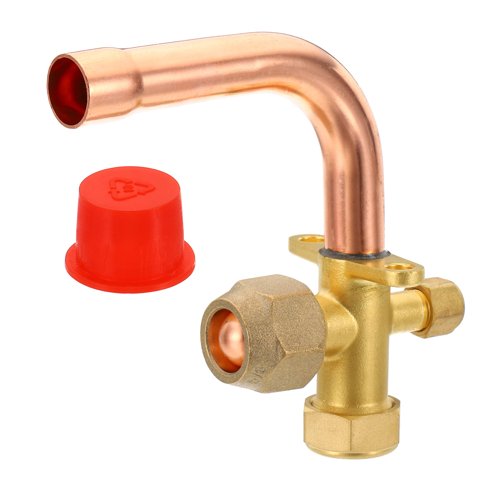 Uxcell Elbow 90 Degree Air Conditioner Stop Valve Fit for 5/8" OD ...