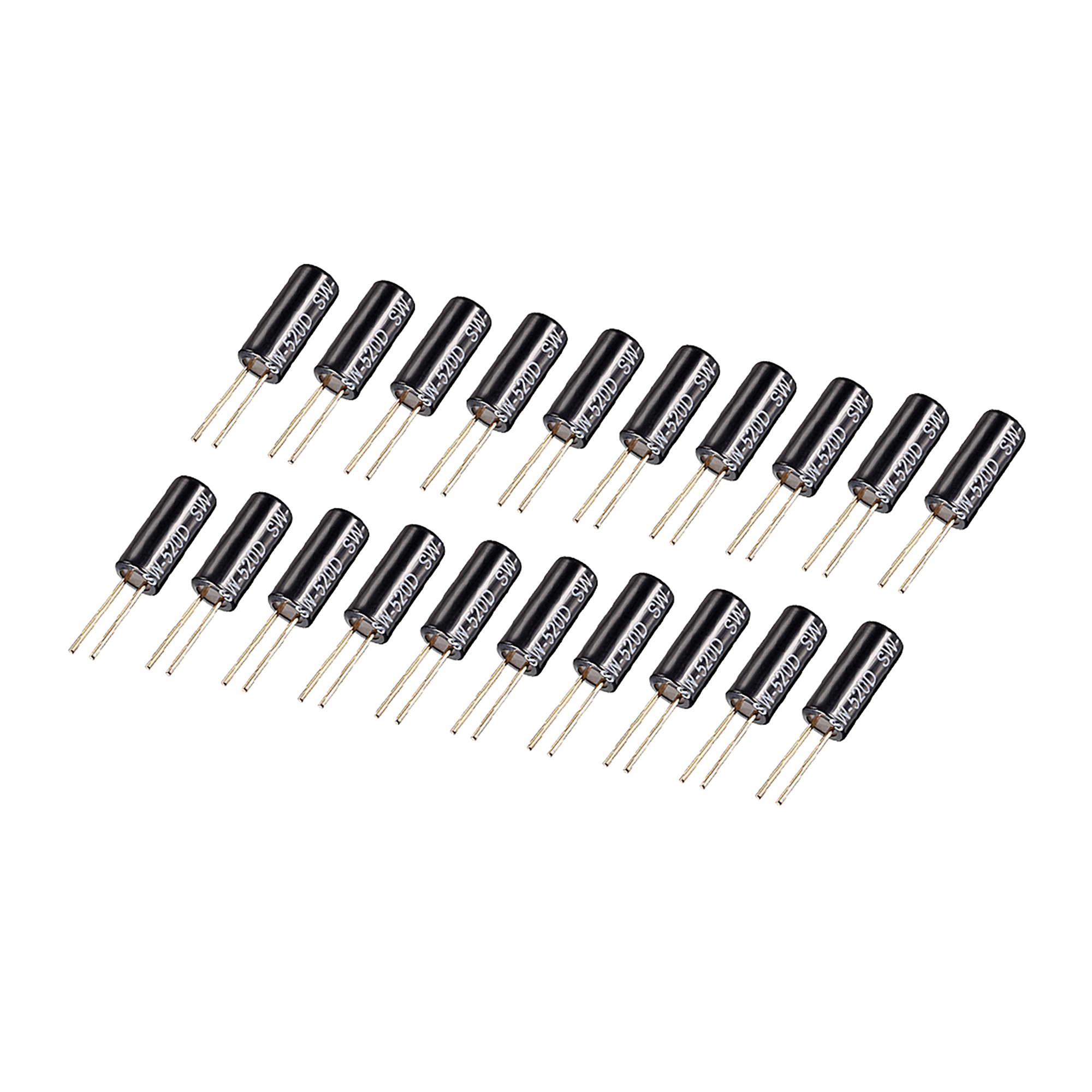 Uxcell Electronic Vibration Sensor Gold Plating Ball Tilt Shaking ...