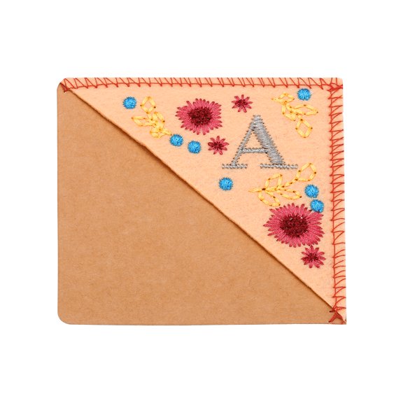 Uxcell Embroidered Corner Bookmark Cute Flower Stitched Triangle Book ...