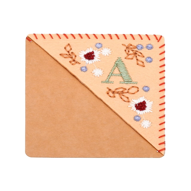 Uxcell Embroidered Corner Bookmark Cute Flower Stitched Triangle Book ...