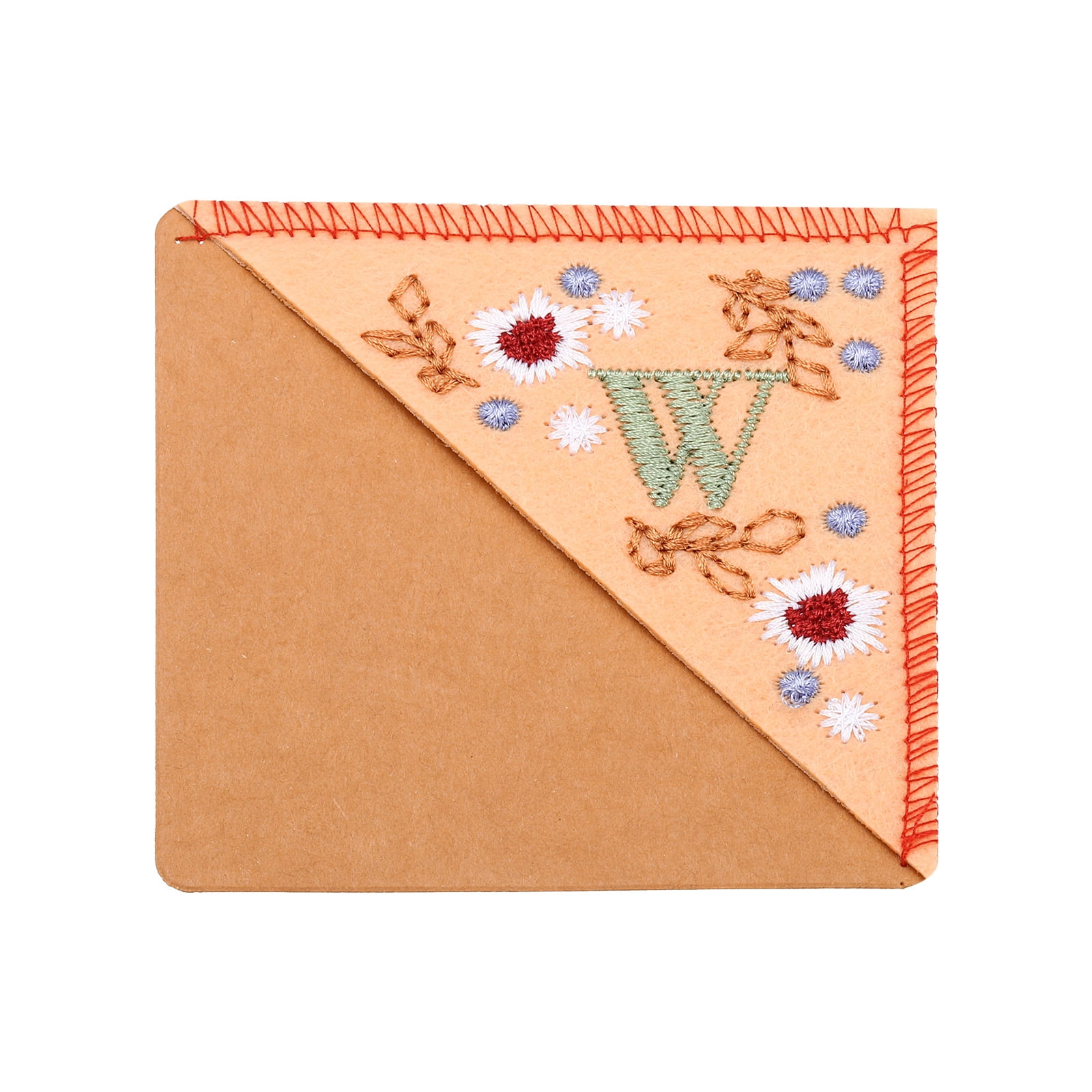 Uxcell Embroidered Corner Bookmark Cute Flower Stitched Triangle Book ...