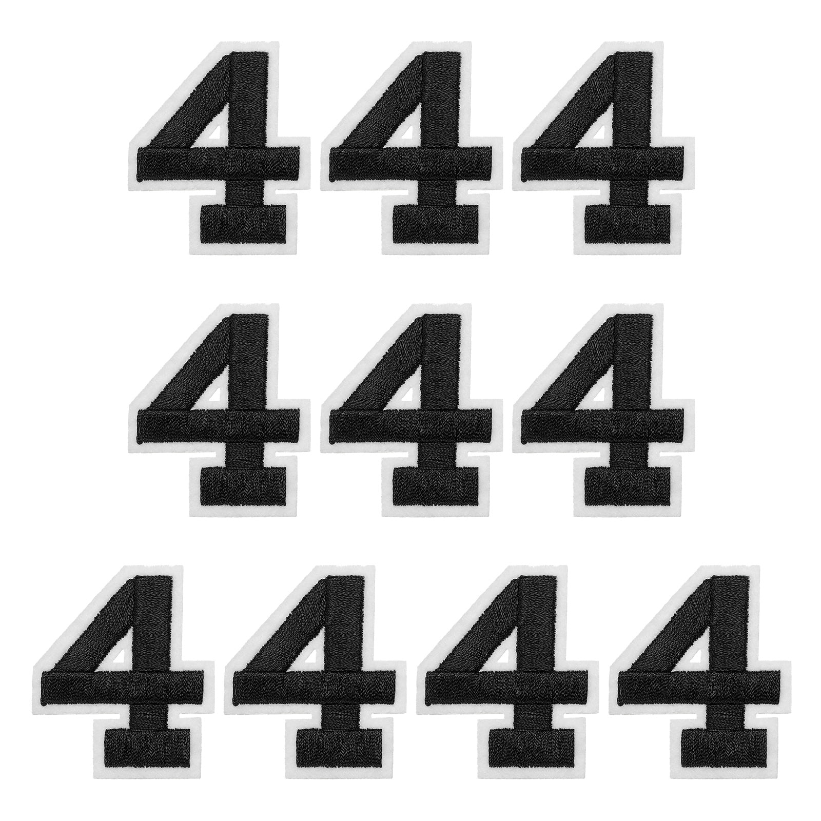 Uxcell Embroidered Numbers Patches, Numbers 4 Applique Embroidered Patch Sew on Decals 1.77 Inch ...