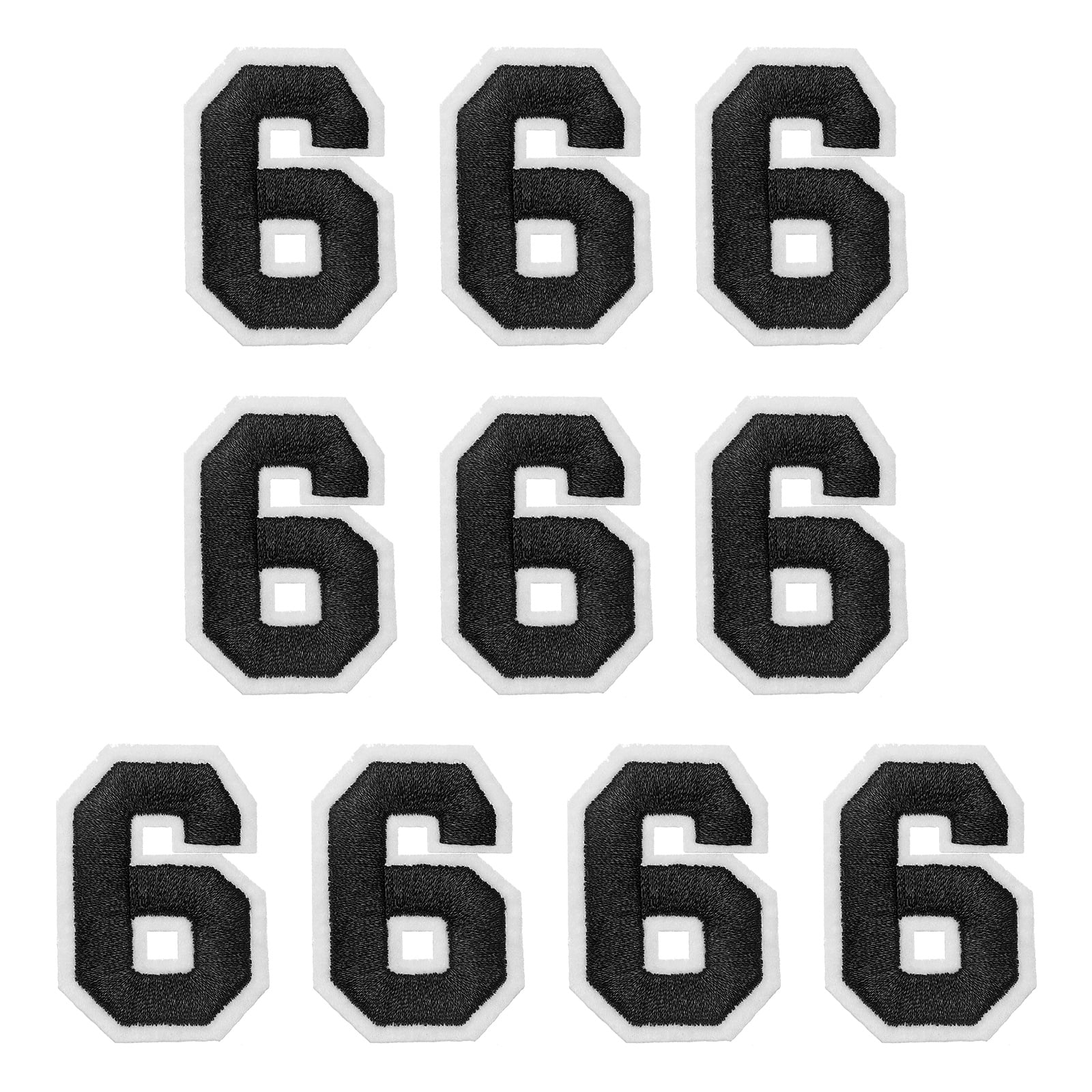 Uxcell Embroidered Numbers Patches, Numbers 6 Applique Embroidered ...