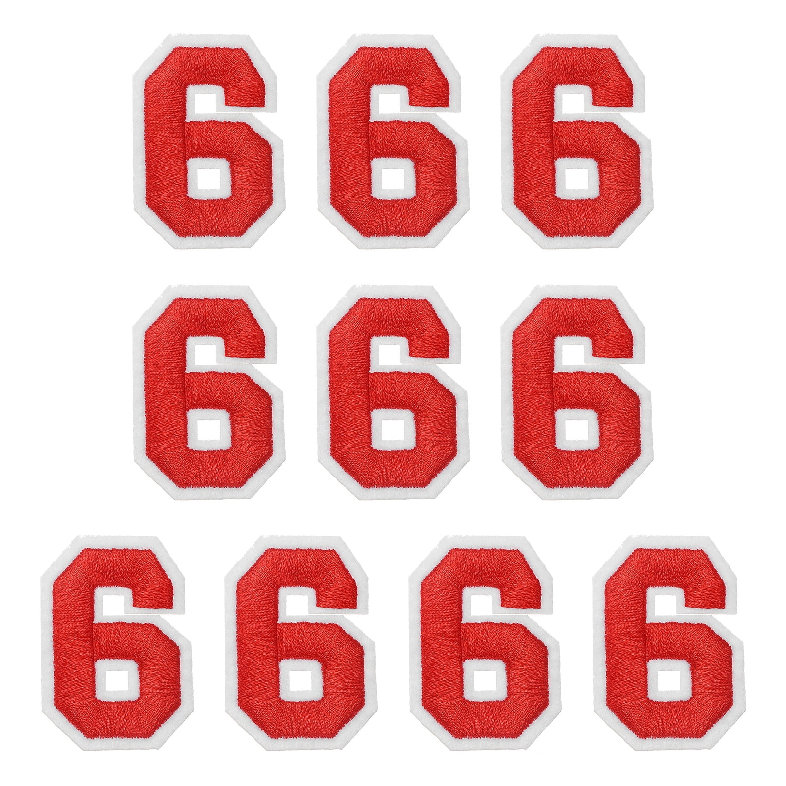 Uxcell Embroidered Numbers Patches, Numbers 6 Applique Embroidered ...