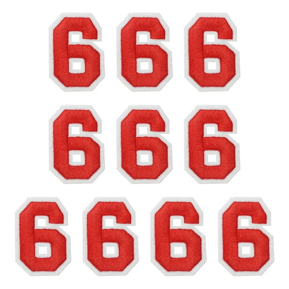 Uxcell Embroidered Numbers Patches, Numbers 6 Applique Embroidered ...
