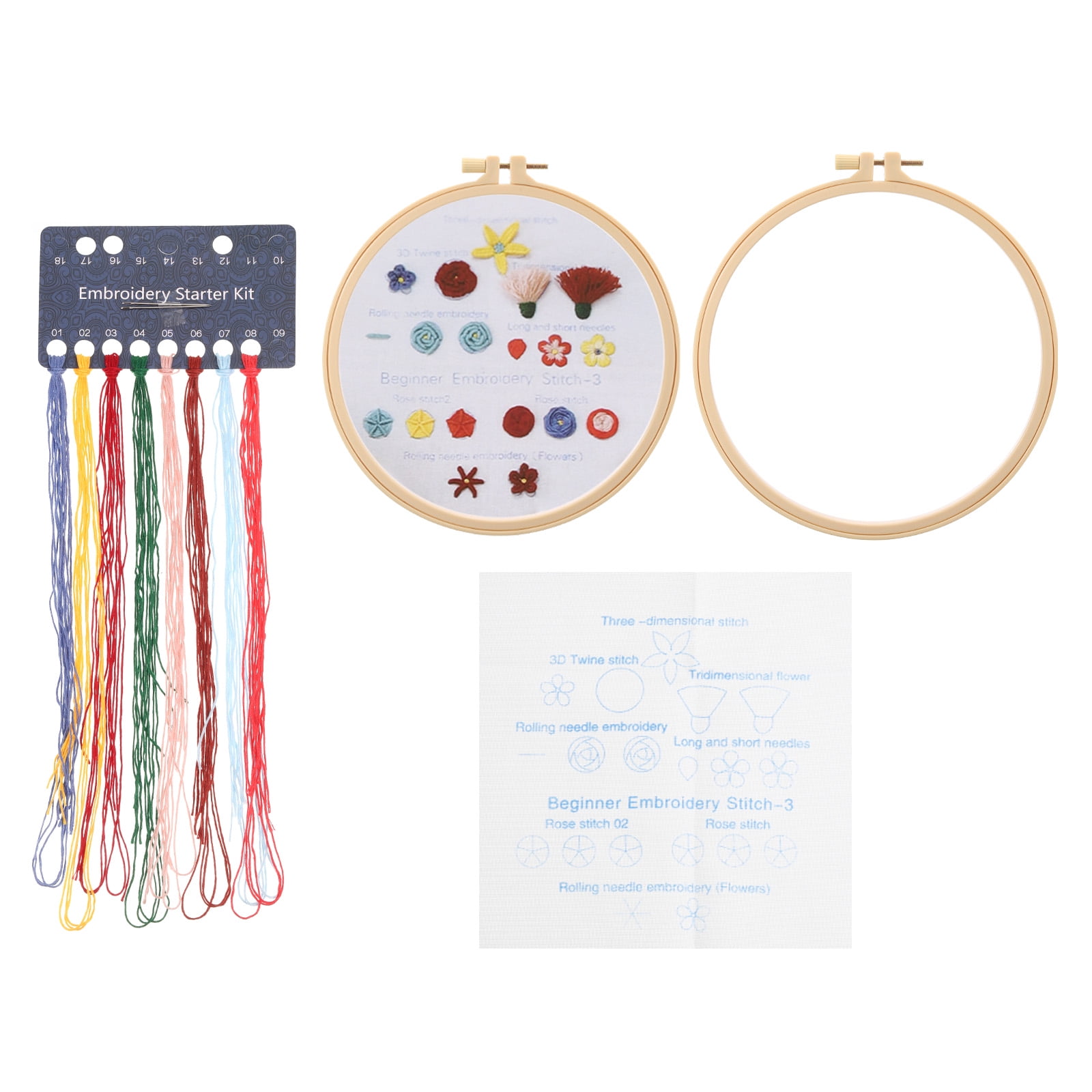 Uxcell Embroidery Kit for Beginners, Beginners Cross Stitching Kits ...