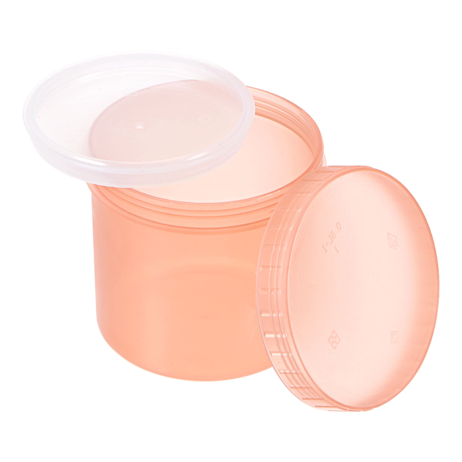 Uxcell Empty Plastic Paint Pail with Sealing Lid 0.13 -Gallon/500mL Red ...