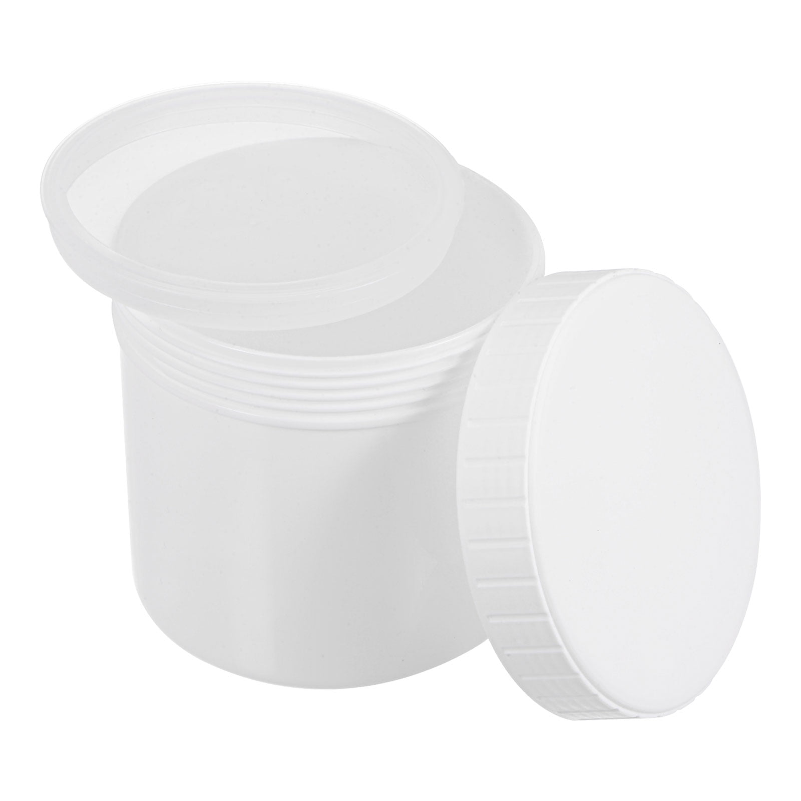 Uxcell Empty Plastic Paint Pail with Sealing Lid 0.13 -Gallon/500mL ...