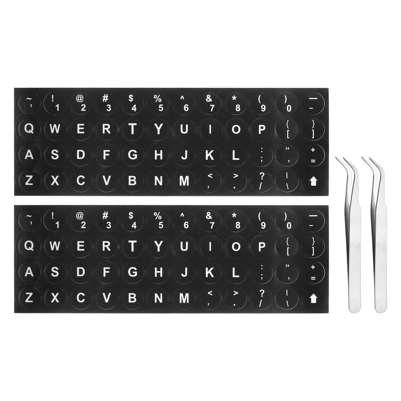 Uxcell English Keyboard Sticker Replacement Keyboard Cover 13mm Black ...