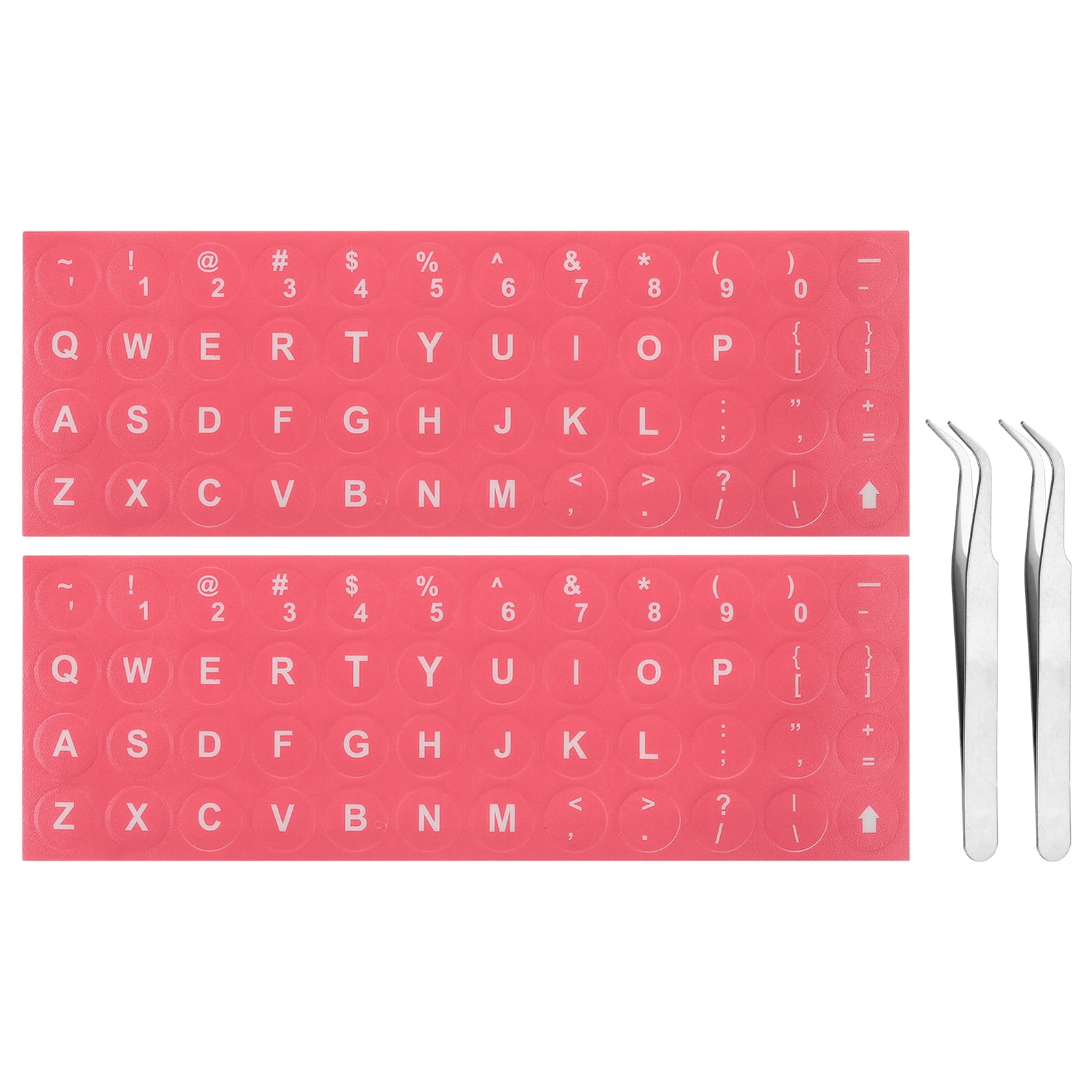 Uxcell English Keyboard Sticker Replacement Keyboard Cover 13mm Pink ...