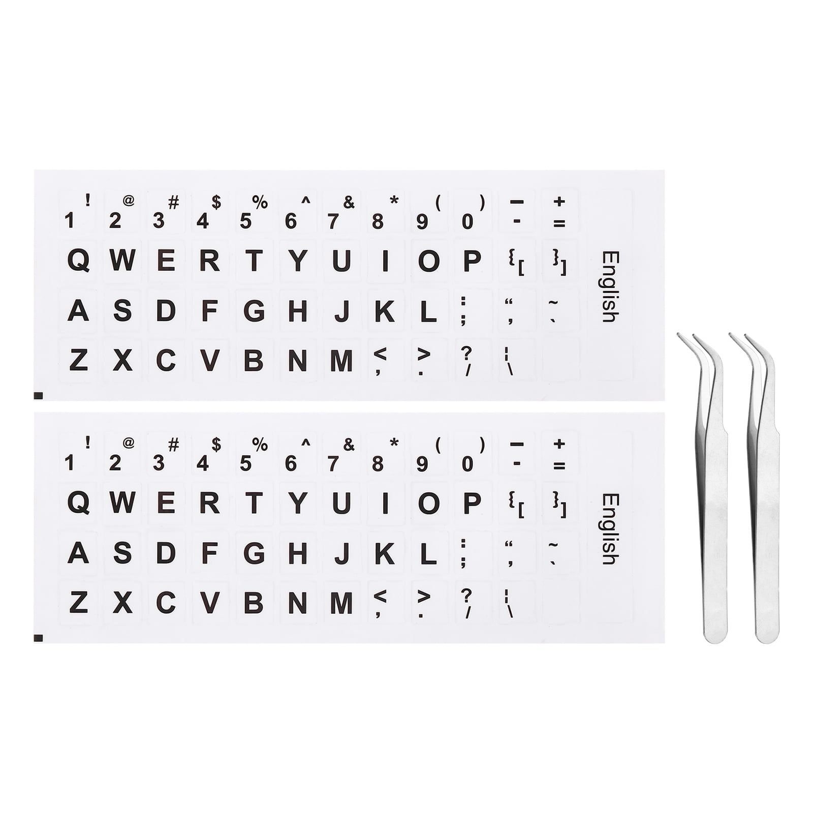 Uxcell English Keyboard Sticker Replacement Keyboard Cover Transparent ...