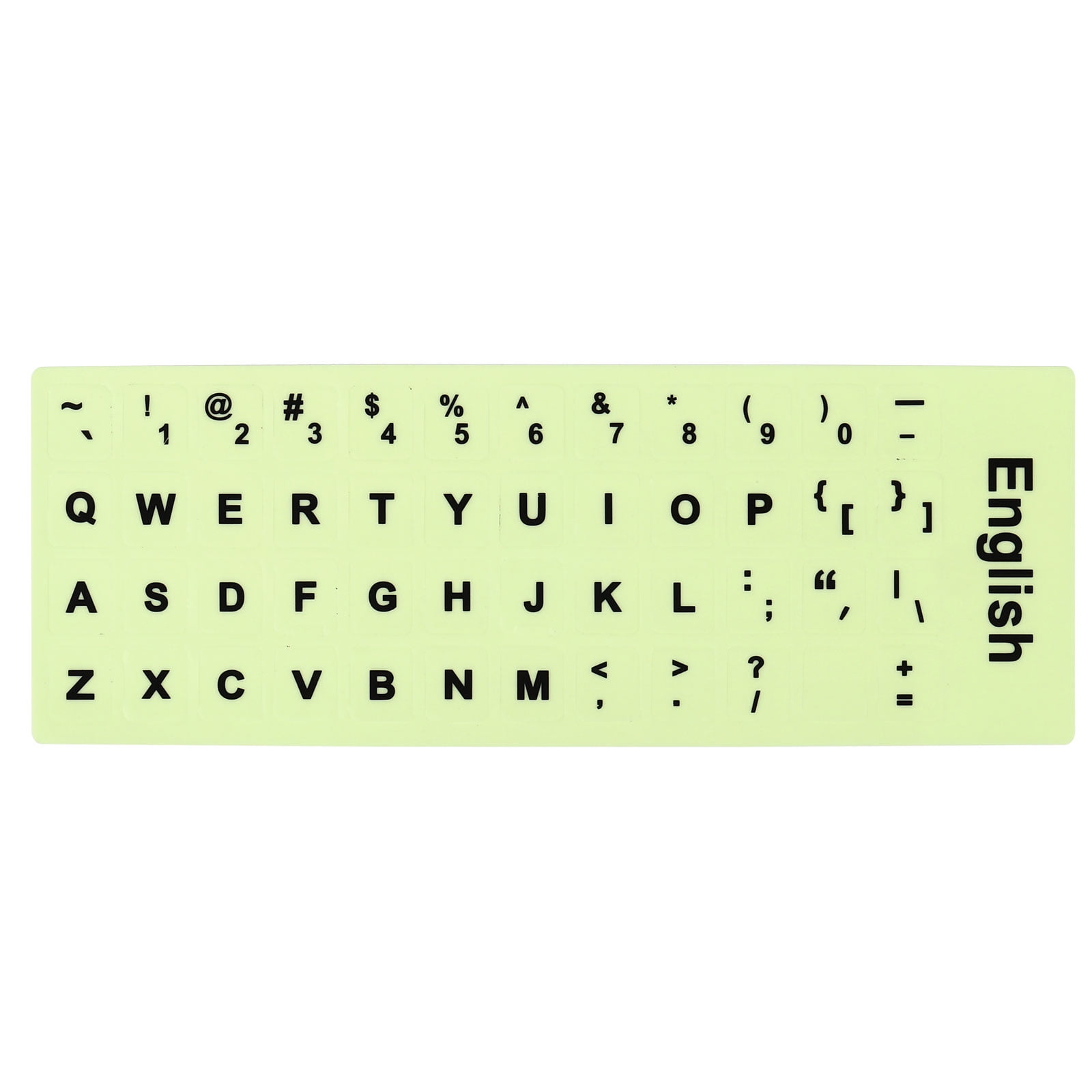 Uxcell English Keyboard Stickers Glow in the Dark Luminous Keyboard ...