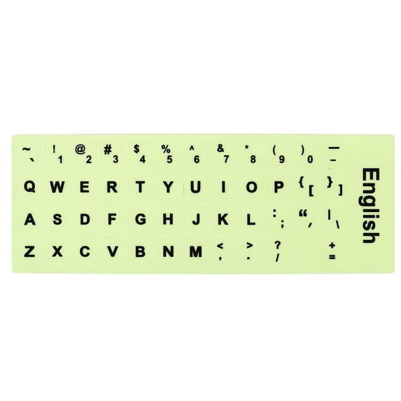 Uxcell English Keyboard Stickers Glow in the Dark Luminous Keyboard ...