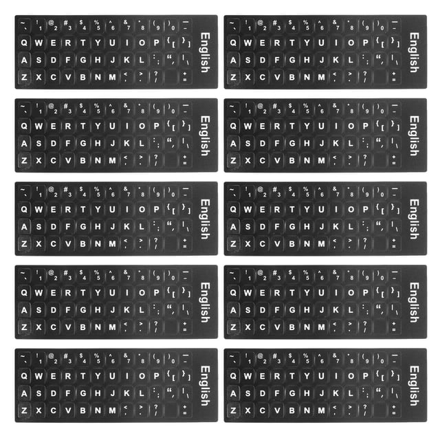 Uxcell English Keyboard Stickers, Keyboard Replacement Cover Style 1 ...