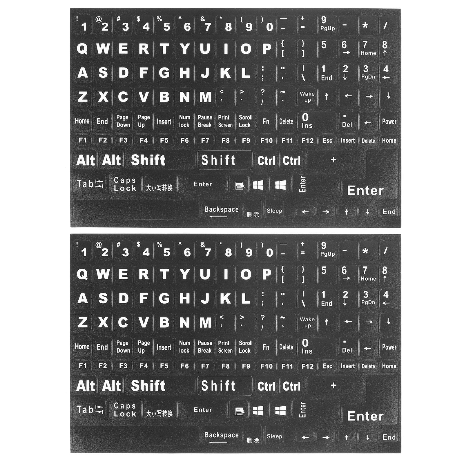 Uxcell English Keyboard Stickers Keyboard Replacement Cover Style 5 ...