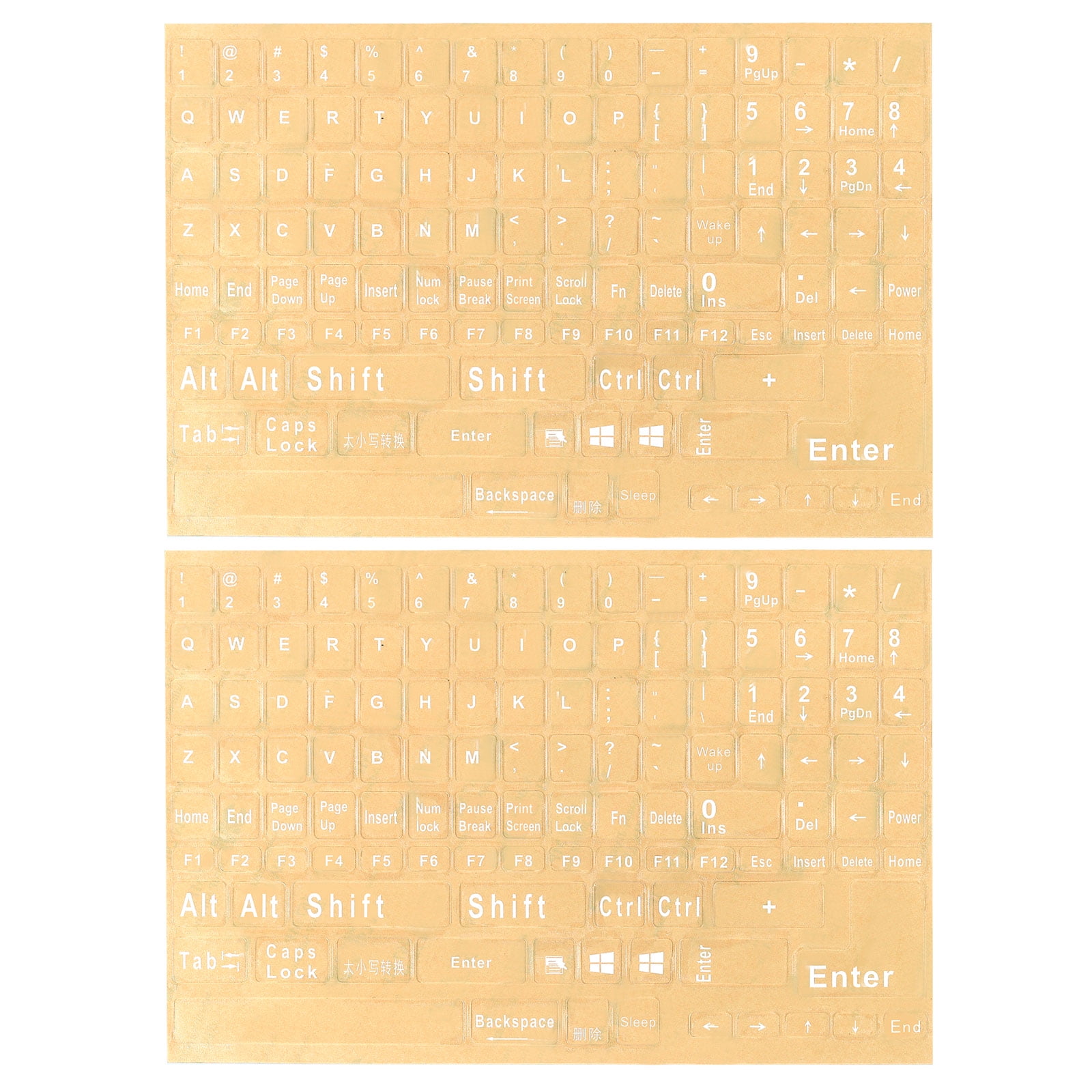 Uxcell English Keyboard Stickers Keyboard Replacement Cover Style 6 ...