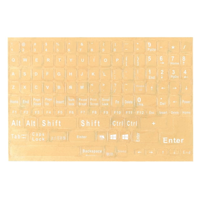 Uxcell English Keyboard Stickers Keyboard Replacement Cover Style 6 ...
