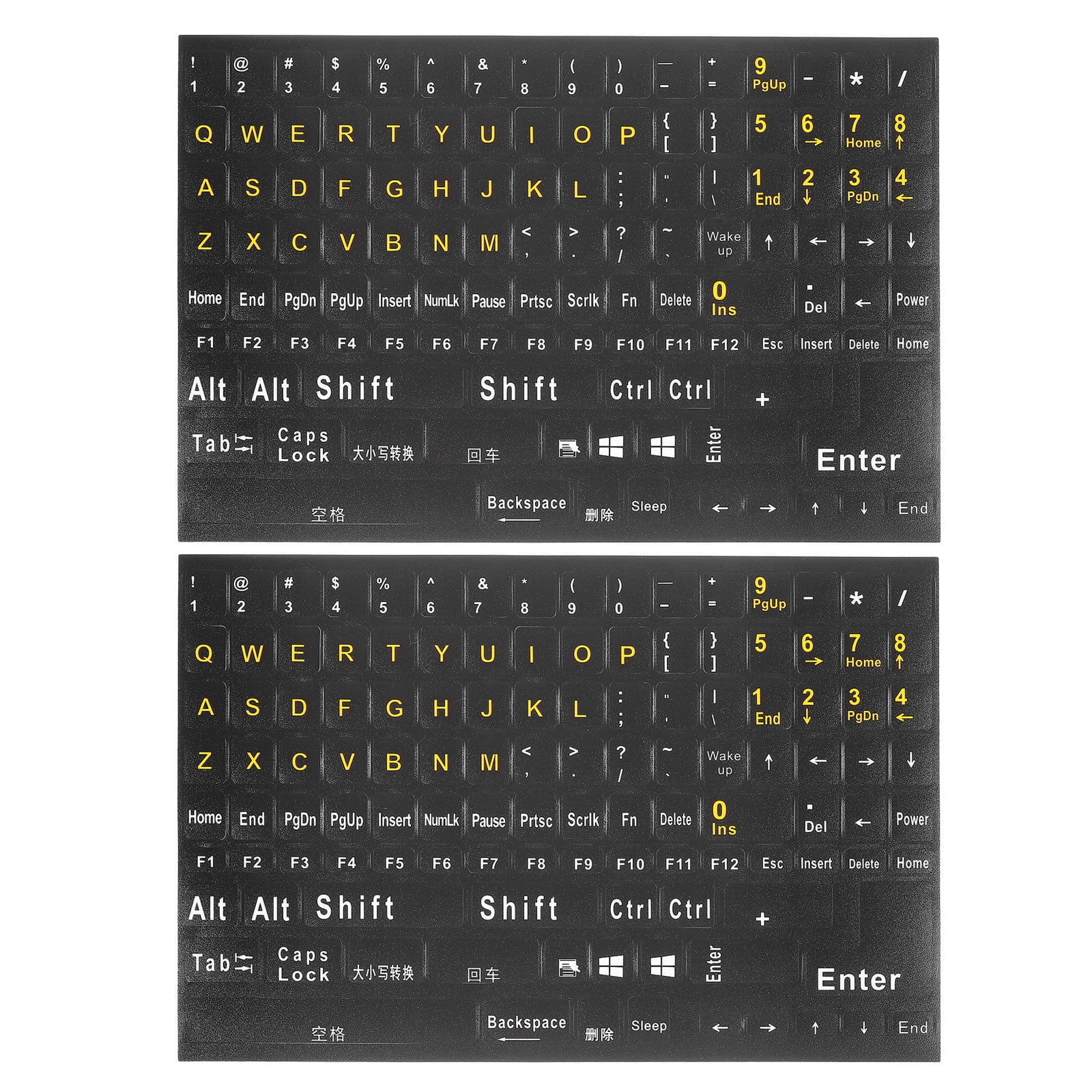 Uxcell English Keyboard Stickers Keyboard Replacement Cover Style 7 ...