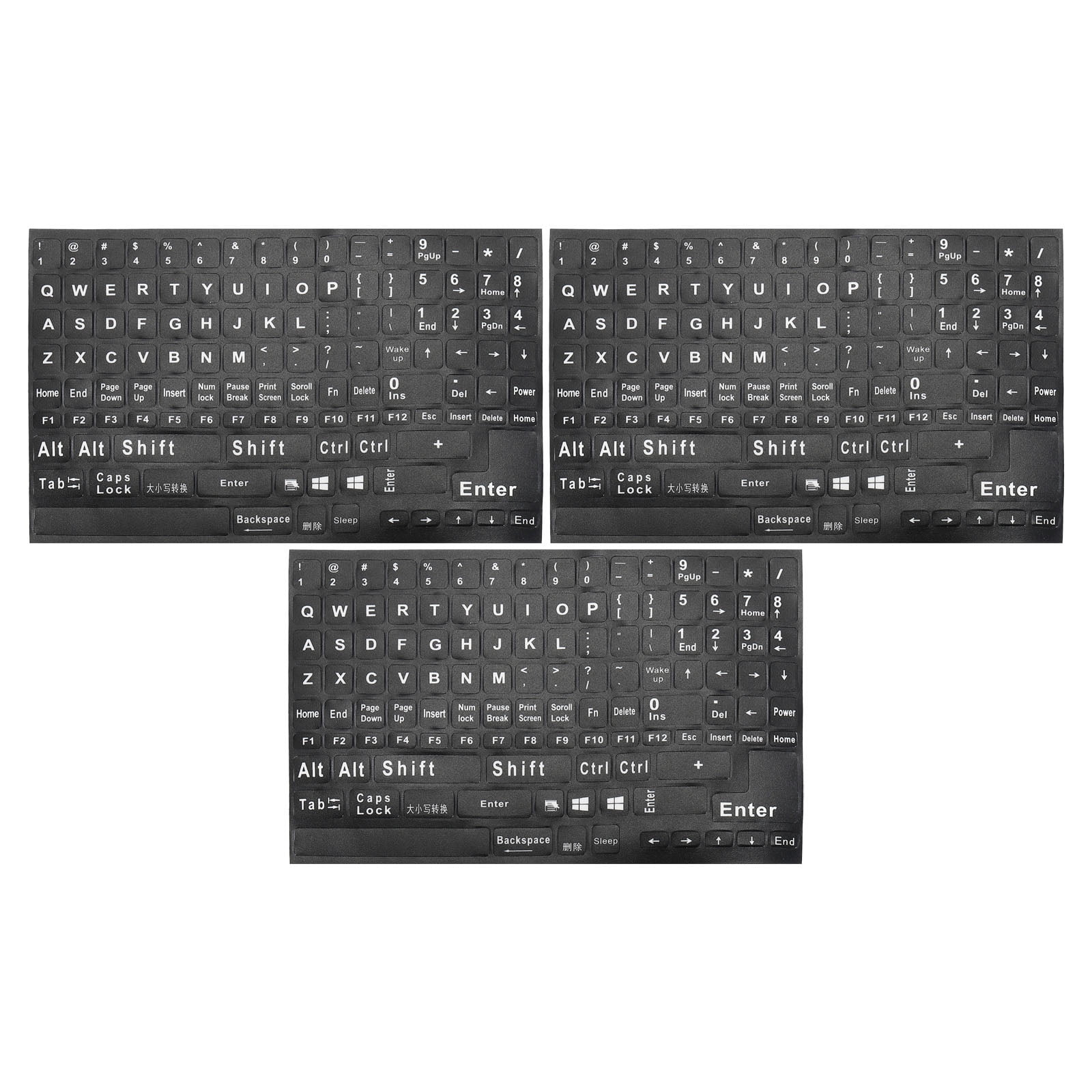 Uxcell English Keyboard Stickers Universal Keyboard Cover Frosted ...