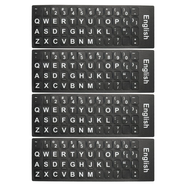 Uxcell English Keyboard Stickers Universal Keyboard Cover Frosted ...